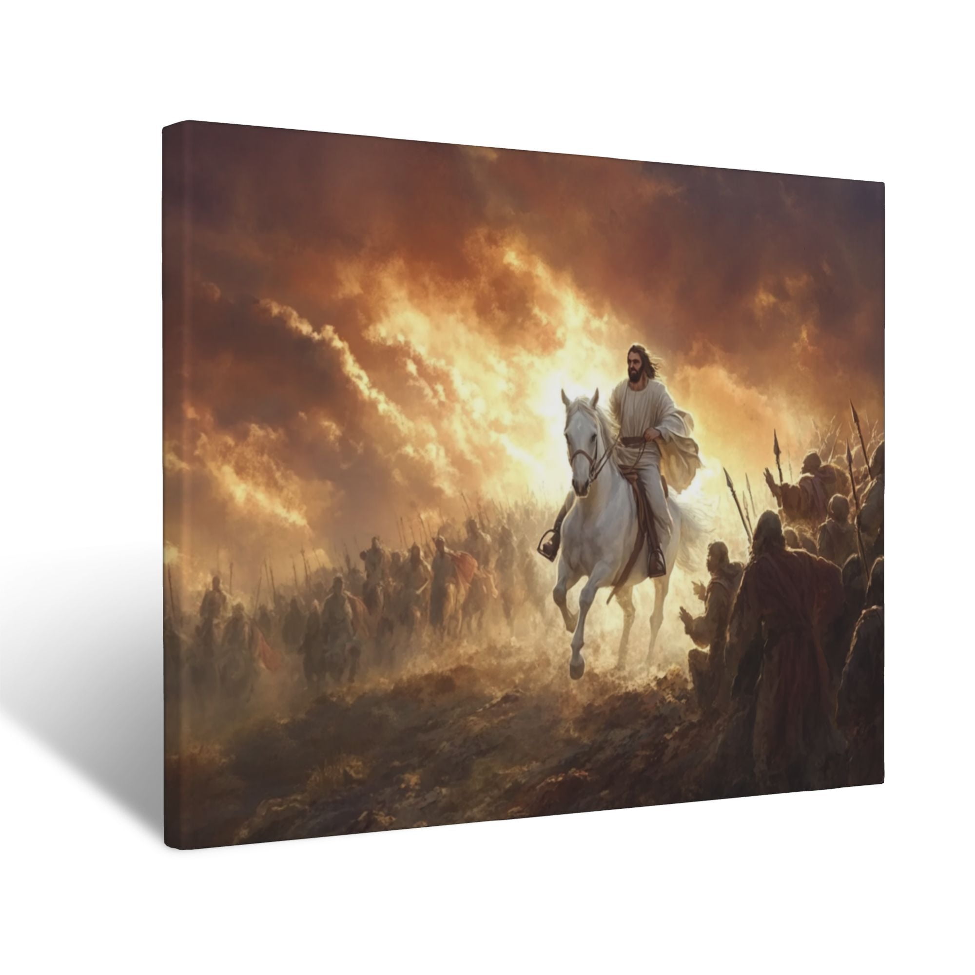 CozyNet Glorious Image Of Jesus Returning On A White Horse, With A ...