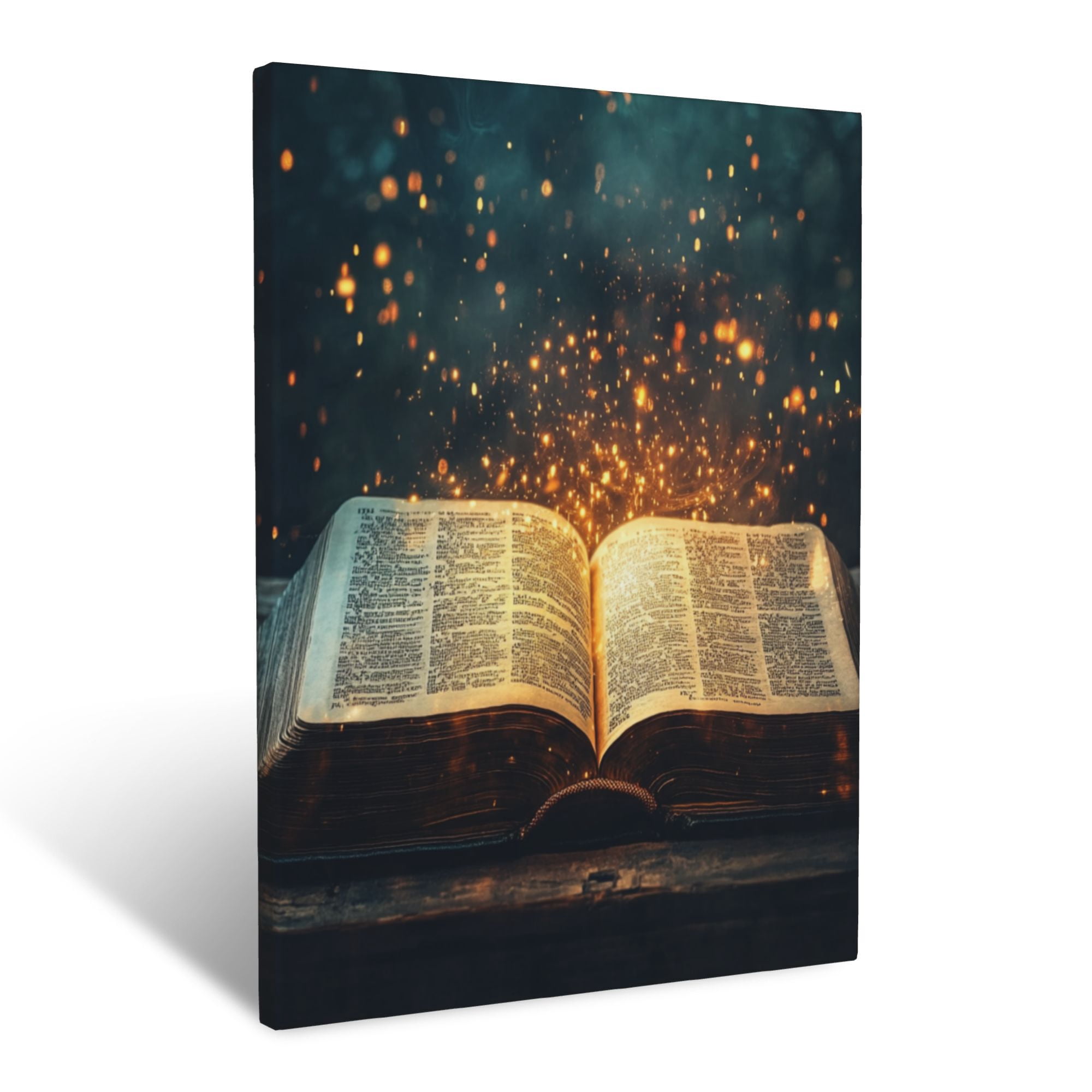 CozyNet A Glowing Bible Open To The Psalms With Divine Light Shining ...