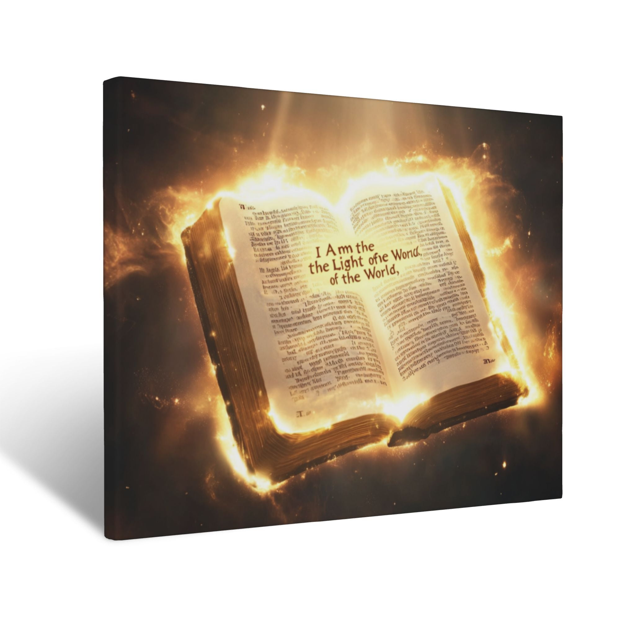 CozyNet Glowing Bible Verse, "I Am The Light Of The World," Surrounded ...