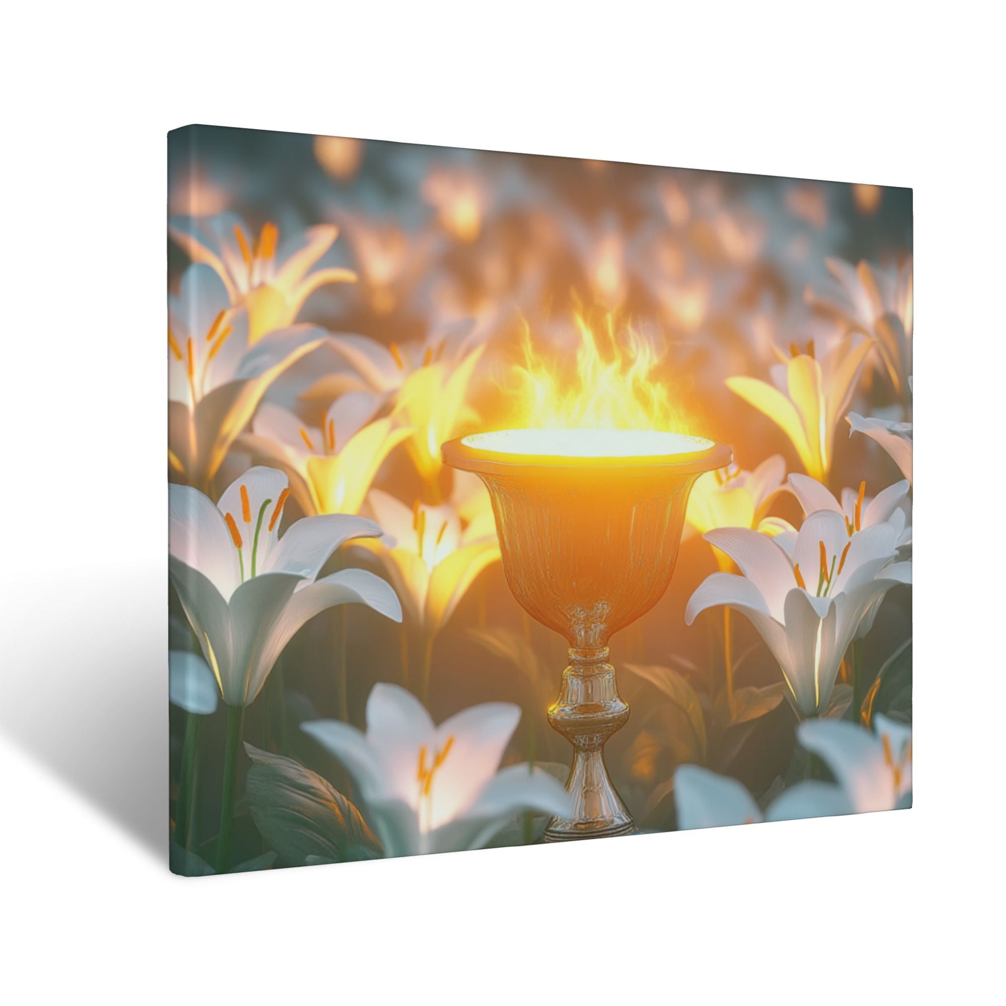 CozyNet Glowing Chalice Glowing Among Radiant Lilies Powerful Image ...