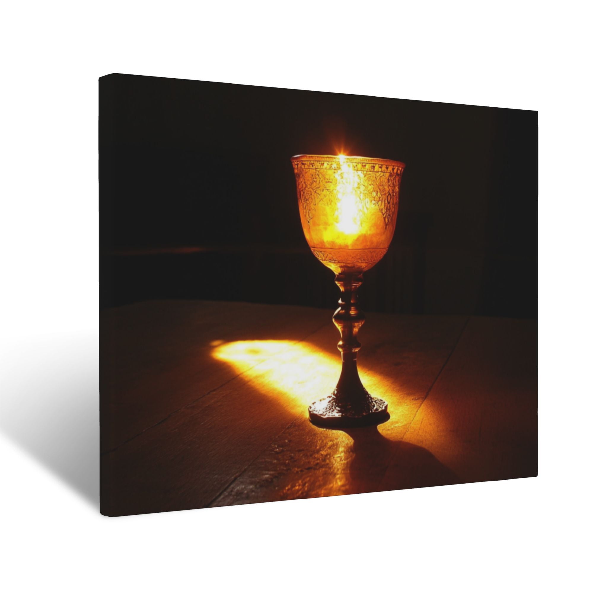 CozyNet Glowing Chalice On A Table, Symbolizing The Blood Of Christ ...
