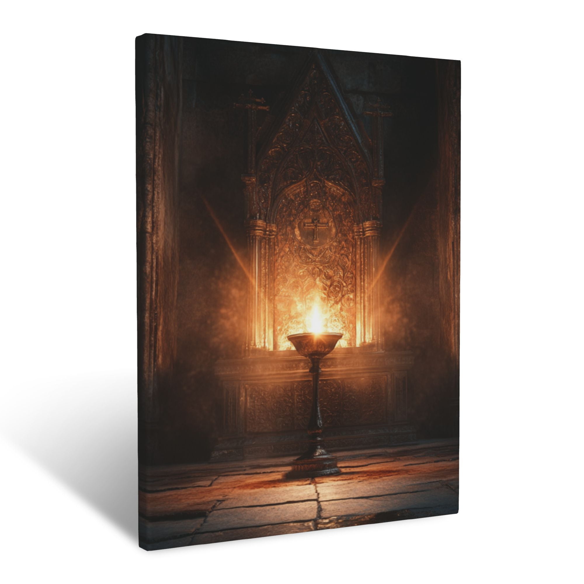 CozyNet Glowing Chalice On Ancient Altar Surrounded By Sacred Light ...