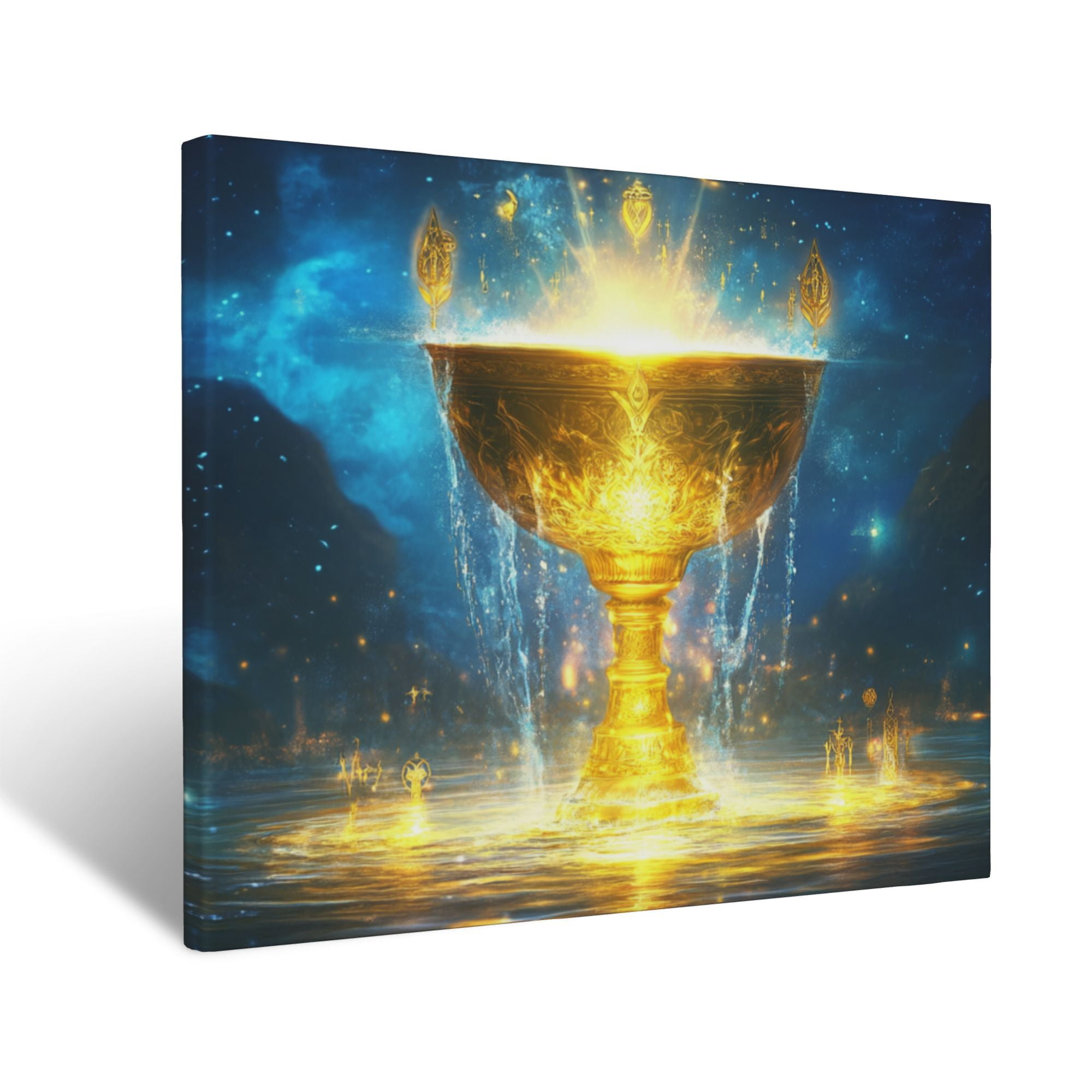 CozyNet Glowing Chalice Overflowing With Divine Water, Surrounded By ...