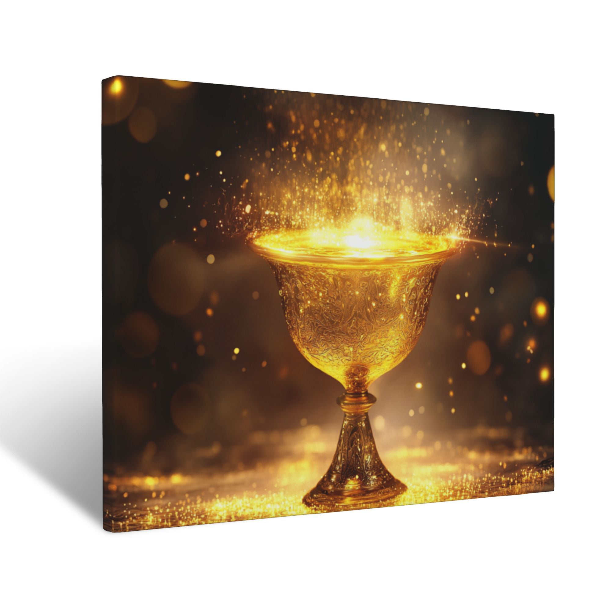 CozyNet Glowing Chalice Overflowing With Golden Light, Surrounded By ...