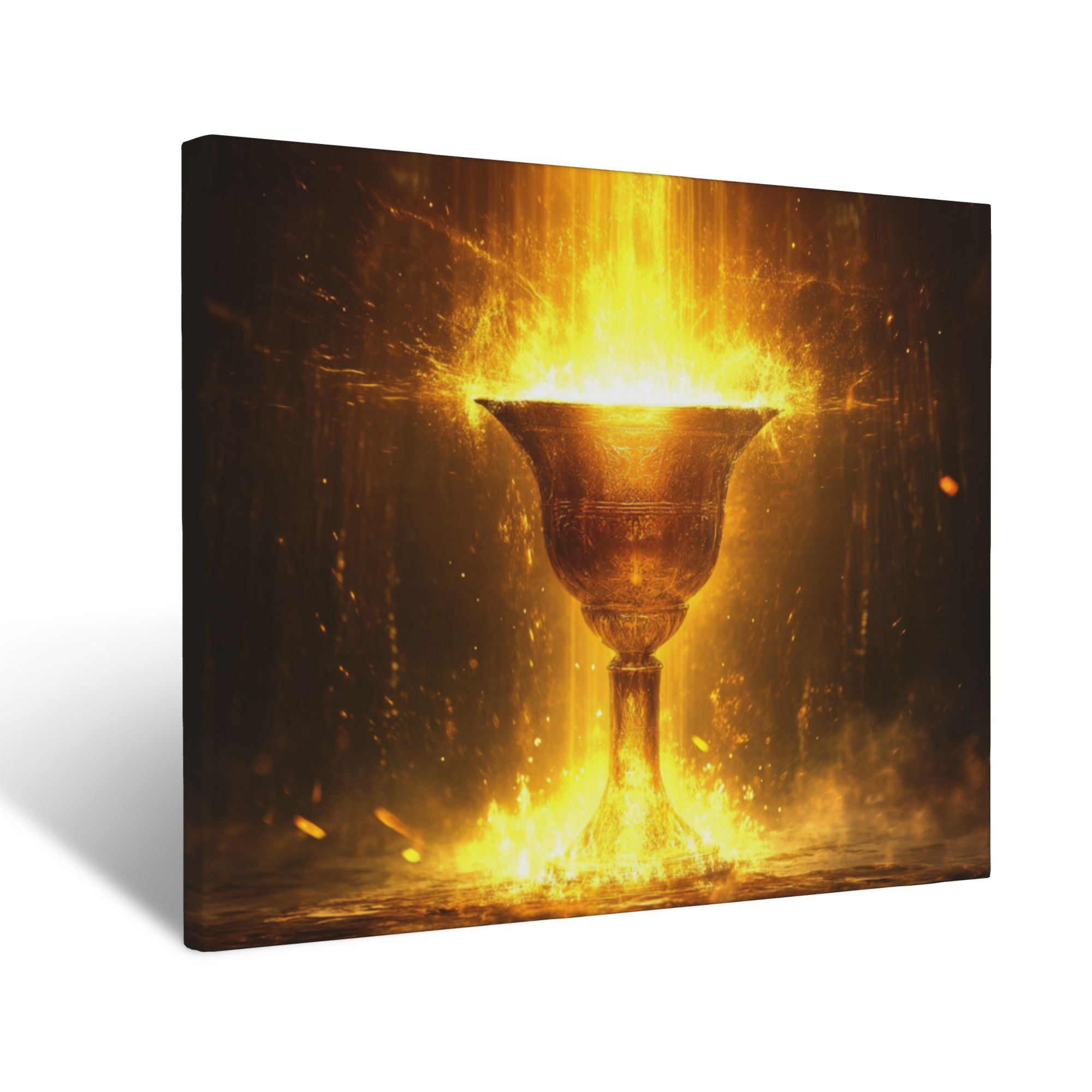 CozyNet Glowing Chalice Overflowing With Light, Symbolizing The Eternal ...