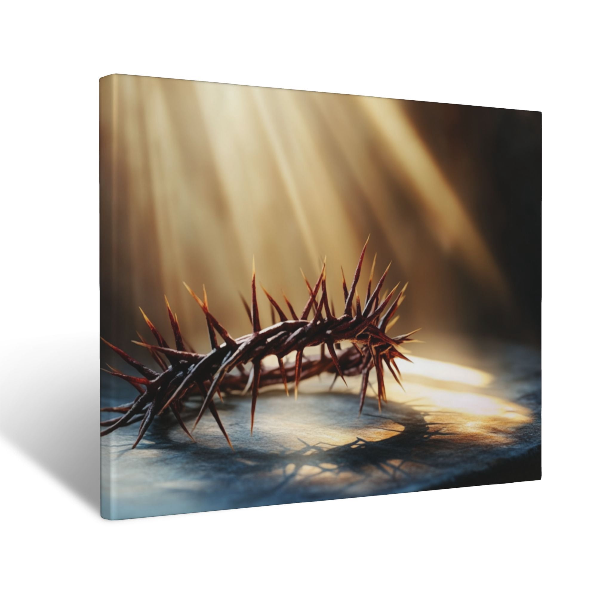 CozyNet Glowing Crown Of Thorns Resting On An Altar, Surrounded By Soft ...