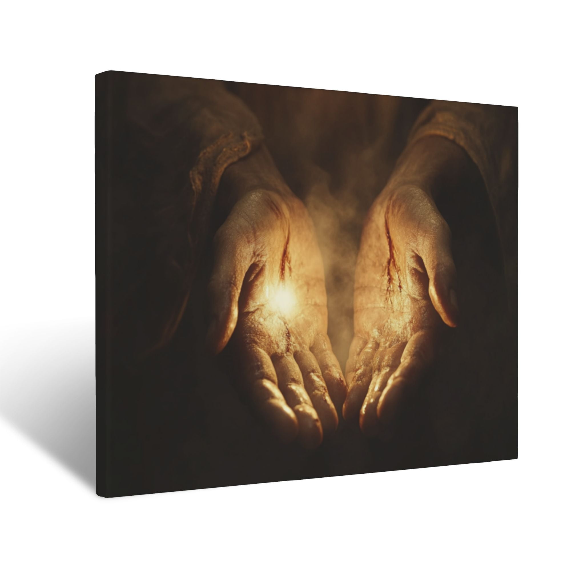 CozyNet Glowing Depiction Of Jesus閳 Hands With Nail Marks, Symbolizing ...