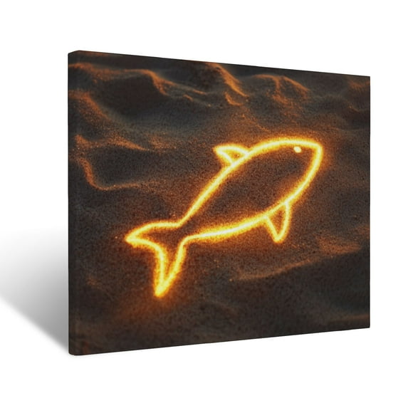 CozyNet Glowing Fish Symbol In The Sand Simple Yet Powerful ...