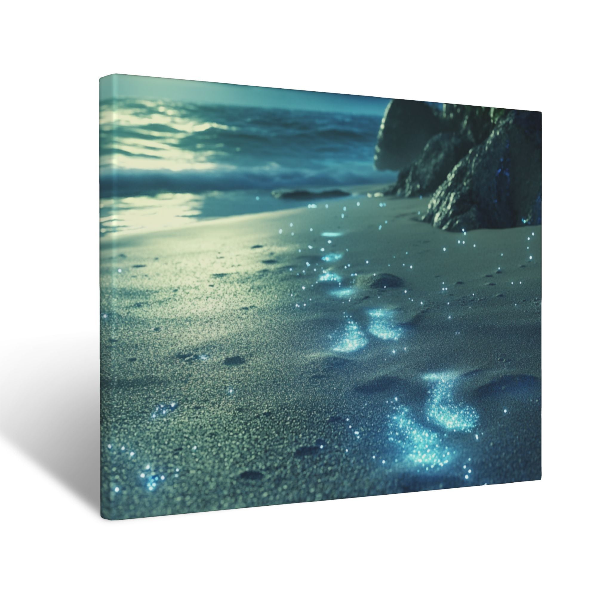 CozyNet Glowing Footprints In The Sand, Symbolizing Divine Guidance And ...