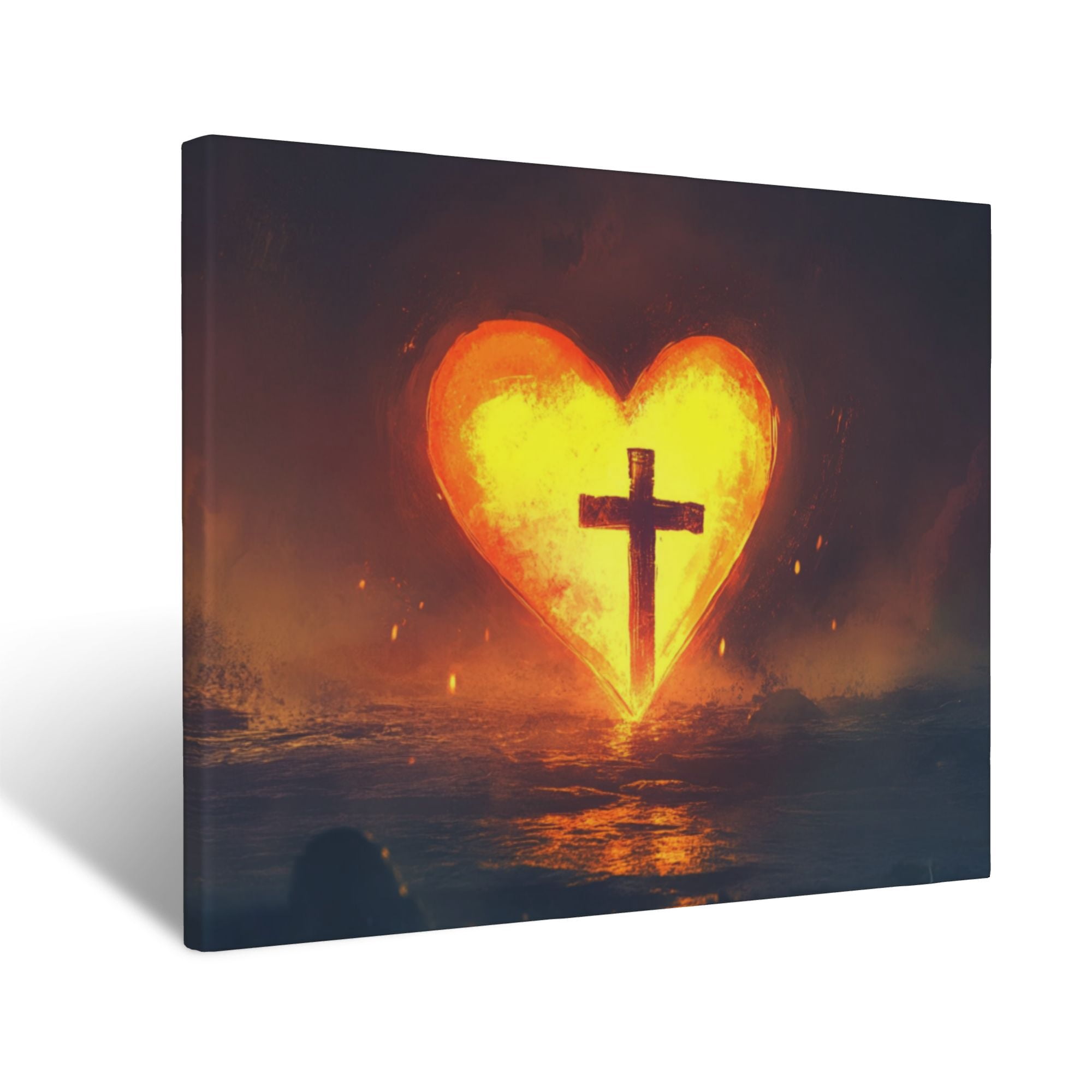 CozyNet Glowing Heart Pierced By A Cross Powerful Symbol Of Love ...