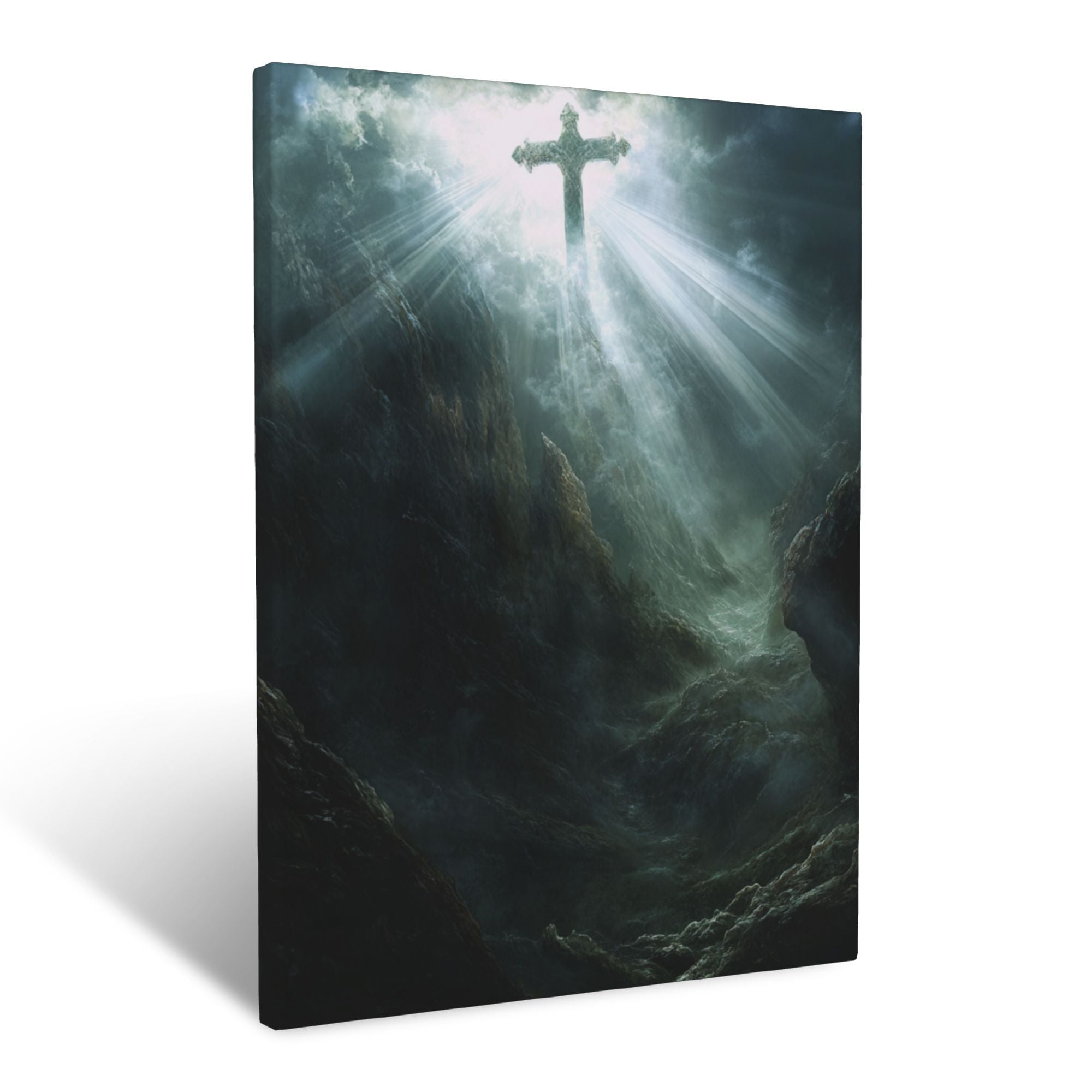 CozyNet Glowing Light Pouring Through Cross Divine Rays Filling Serene ...