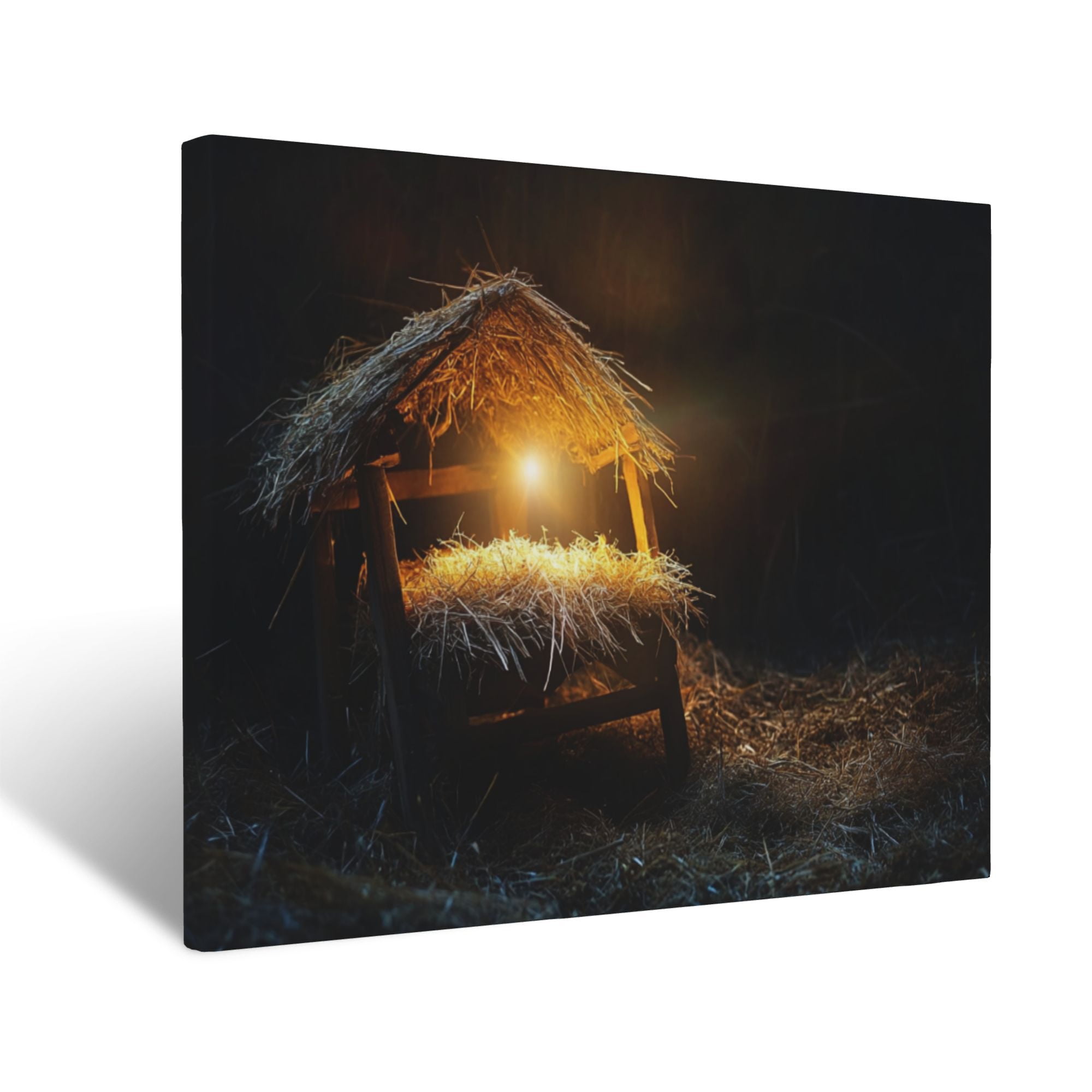 CozyNet Glowing Light Shining From A Manger, Symbolizing The Birth Of ...