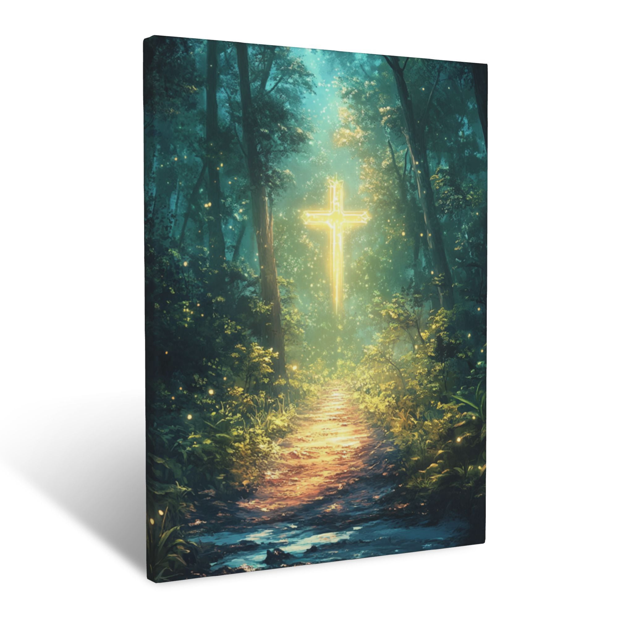 CozyNet A Glowing Path Through A Tranquil Forest Leading To A Radiant ...