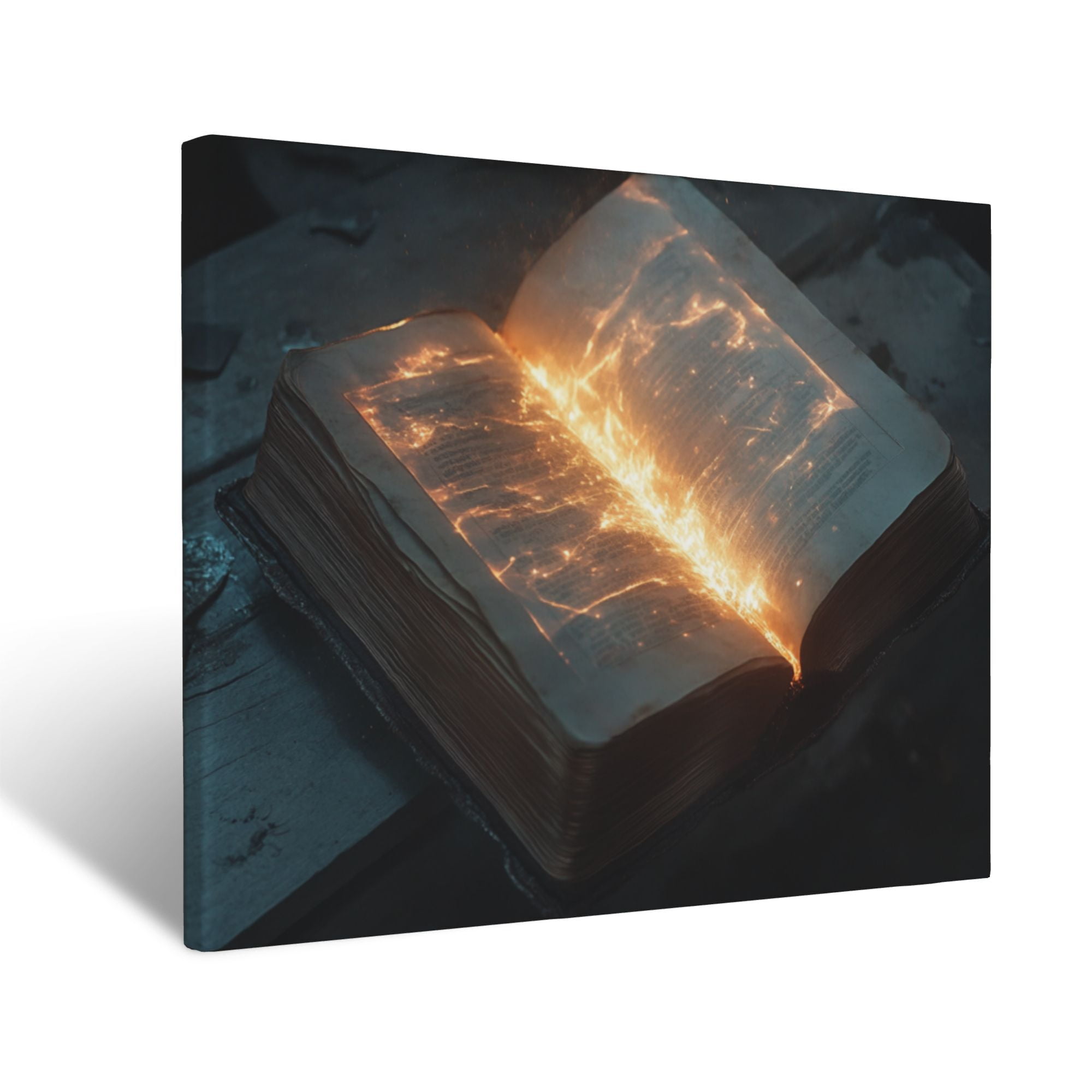 CozyNet Glowing Radiant Bible Glowing Softly With Pages Illuminated By ...