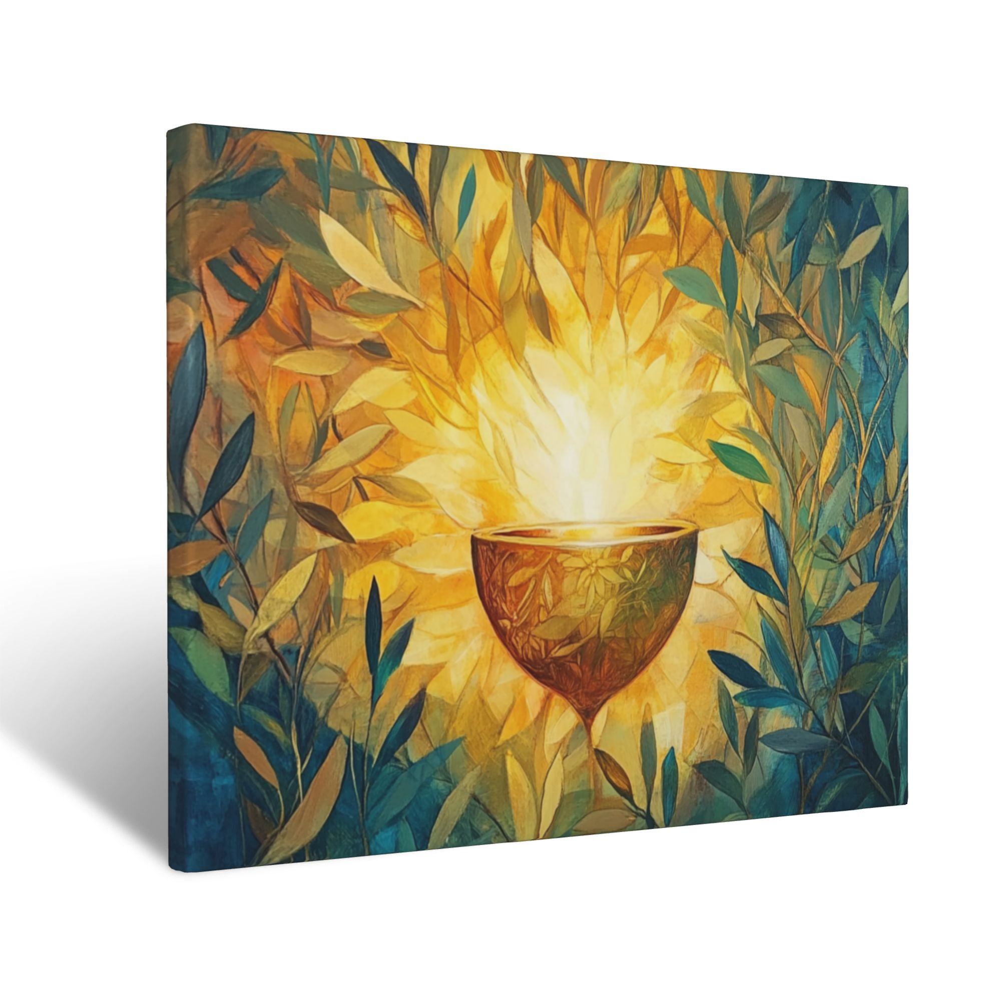 CozyNet Glowing Radiant Chalice Surrounded By Golden Rays And Vibrant ...