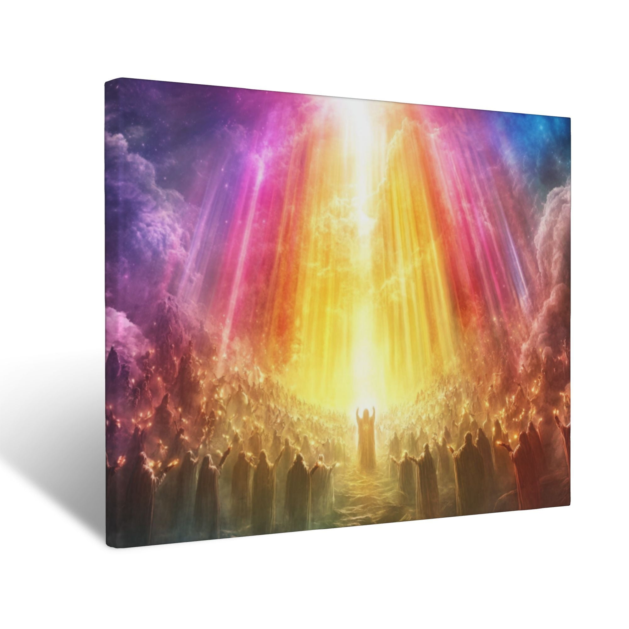 CozyNet Glowing Rainbow Surrounding The Throne Of God, With Angelic ...