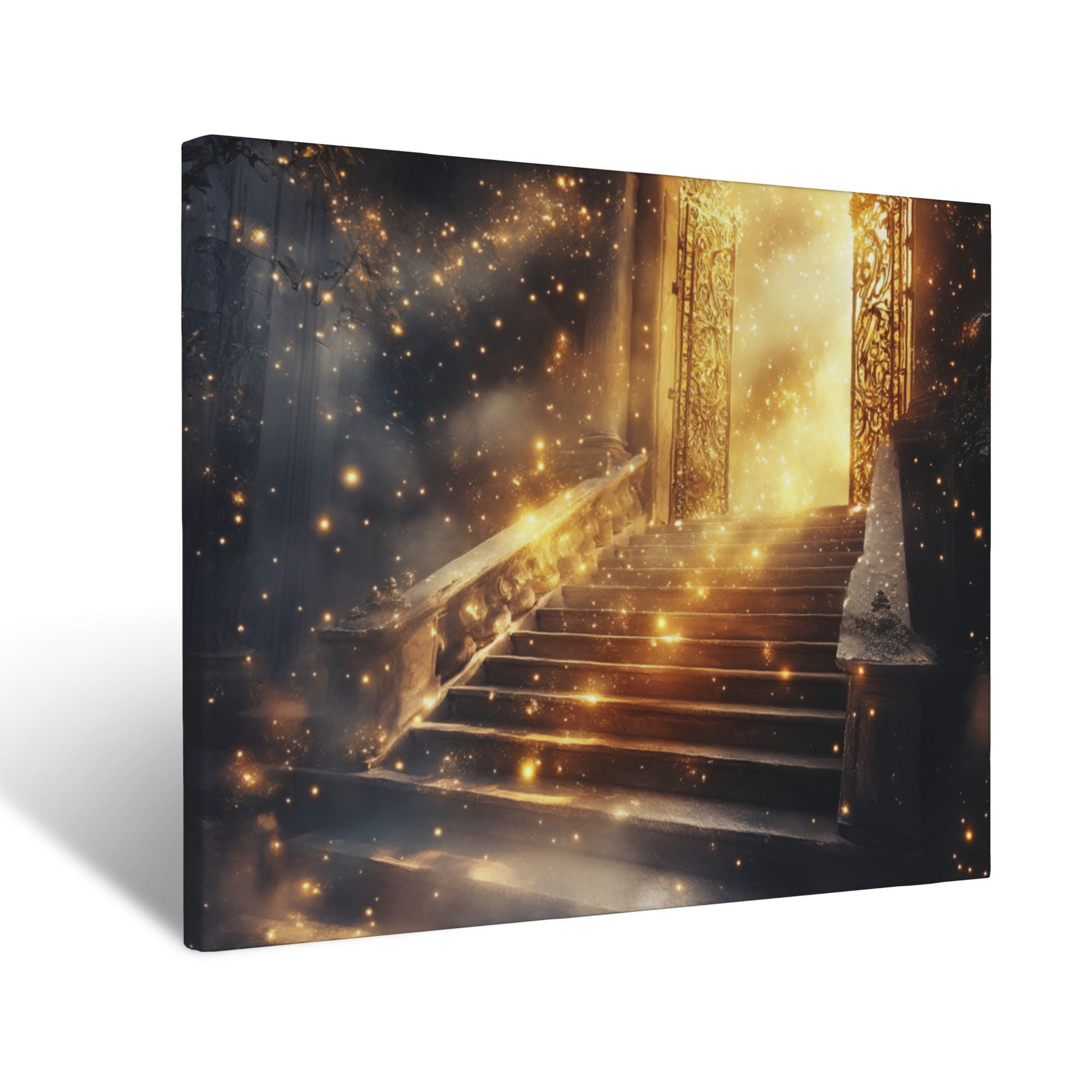 CozyNet Glowing Staircase Glowing Under Radiant Starlight Toward Golden ...