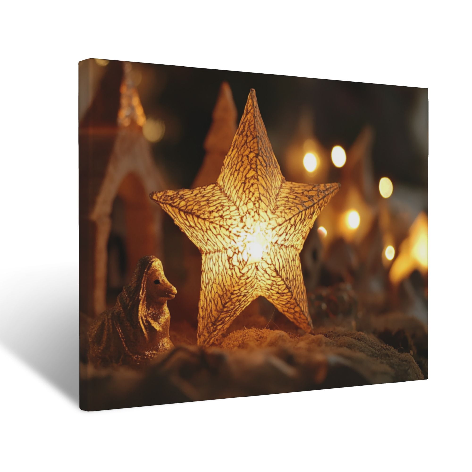 CozyNet Glowing Star Glowing Brightly Over A Radiant Nativity Scene ...