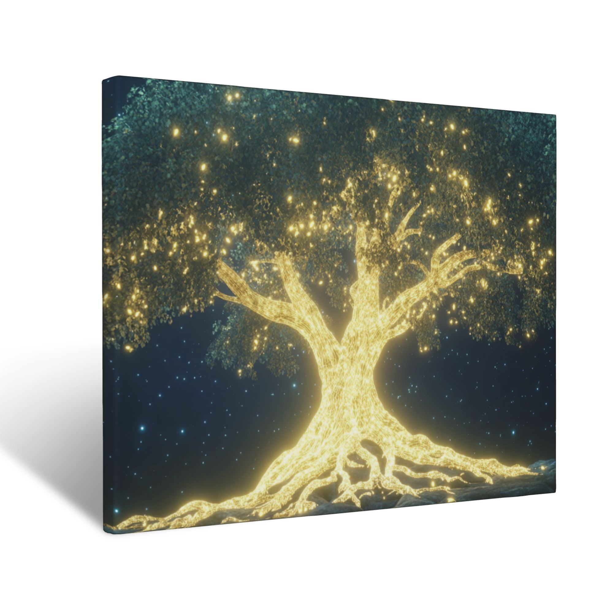 CozyNet Glowing Tree Of Life With Intricate Roots And Branches ...