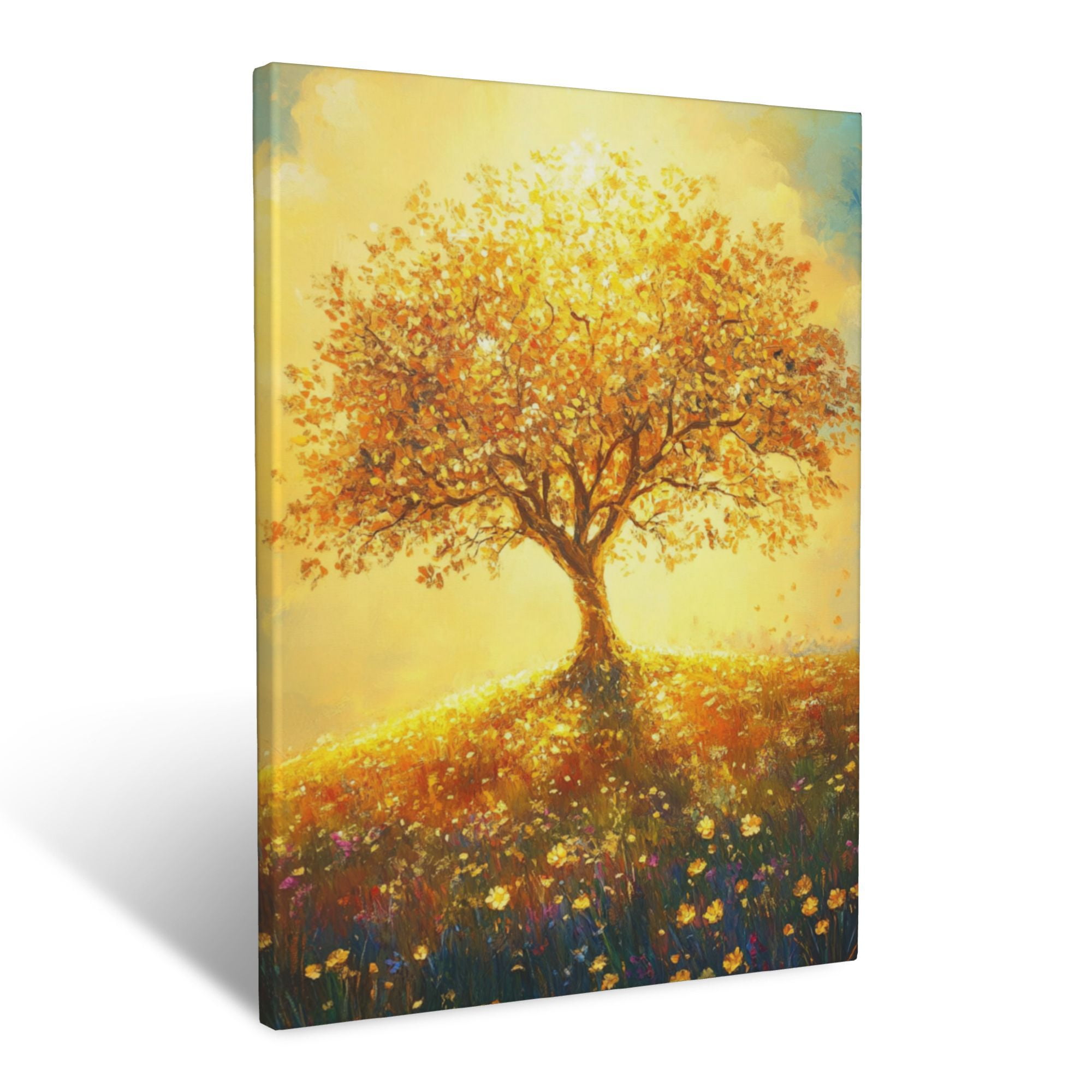 CozyNet Glowing Tree Of Life Standing Tall In A Vibrant Meadow Under ...