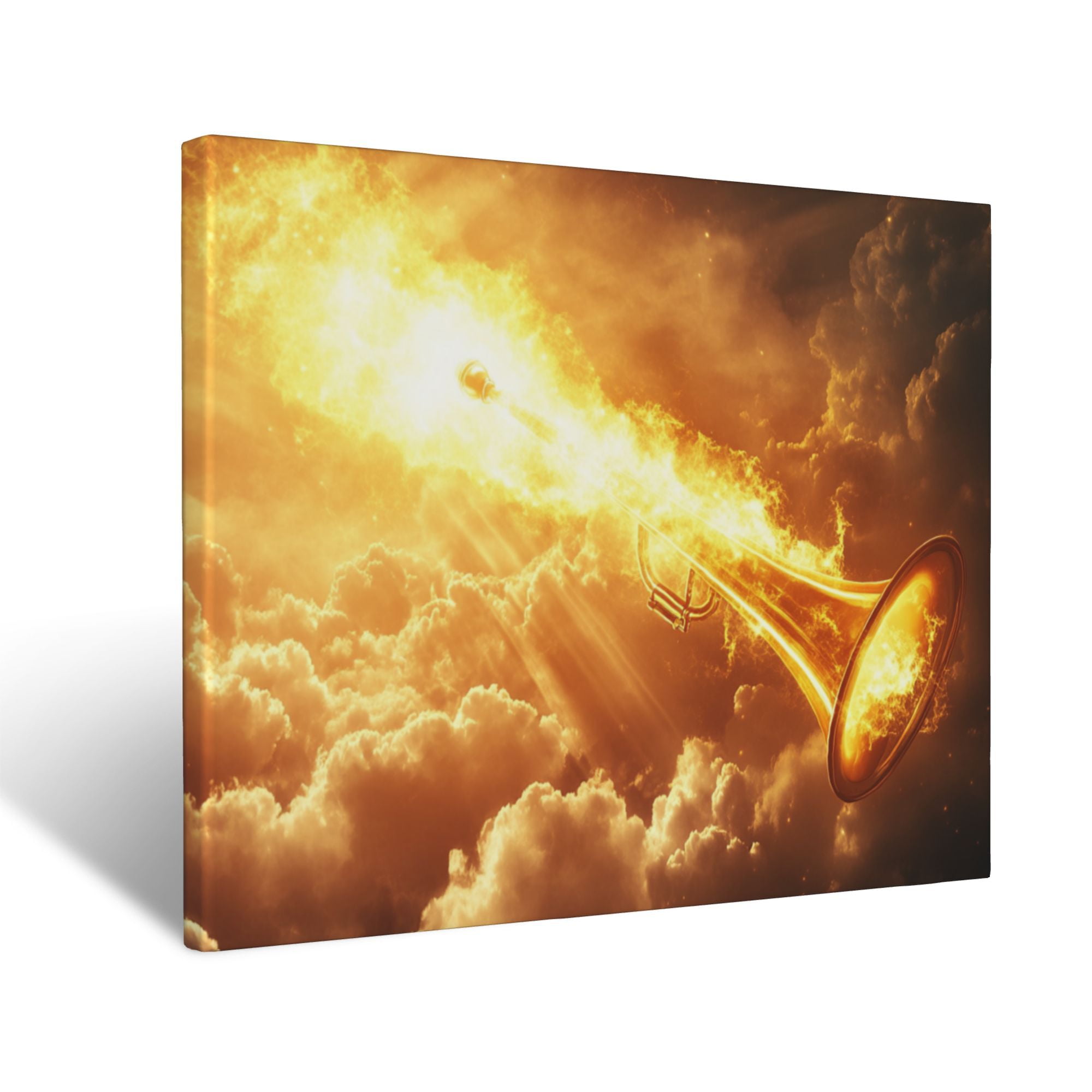CozyNet Glowing Trumpet In The Clouds Powerful Symbol Of Faith ...