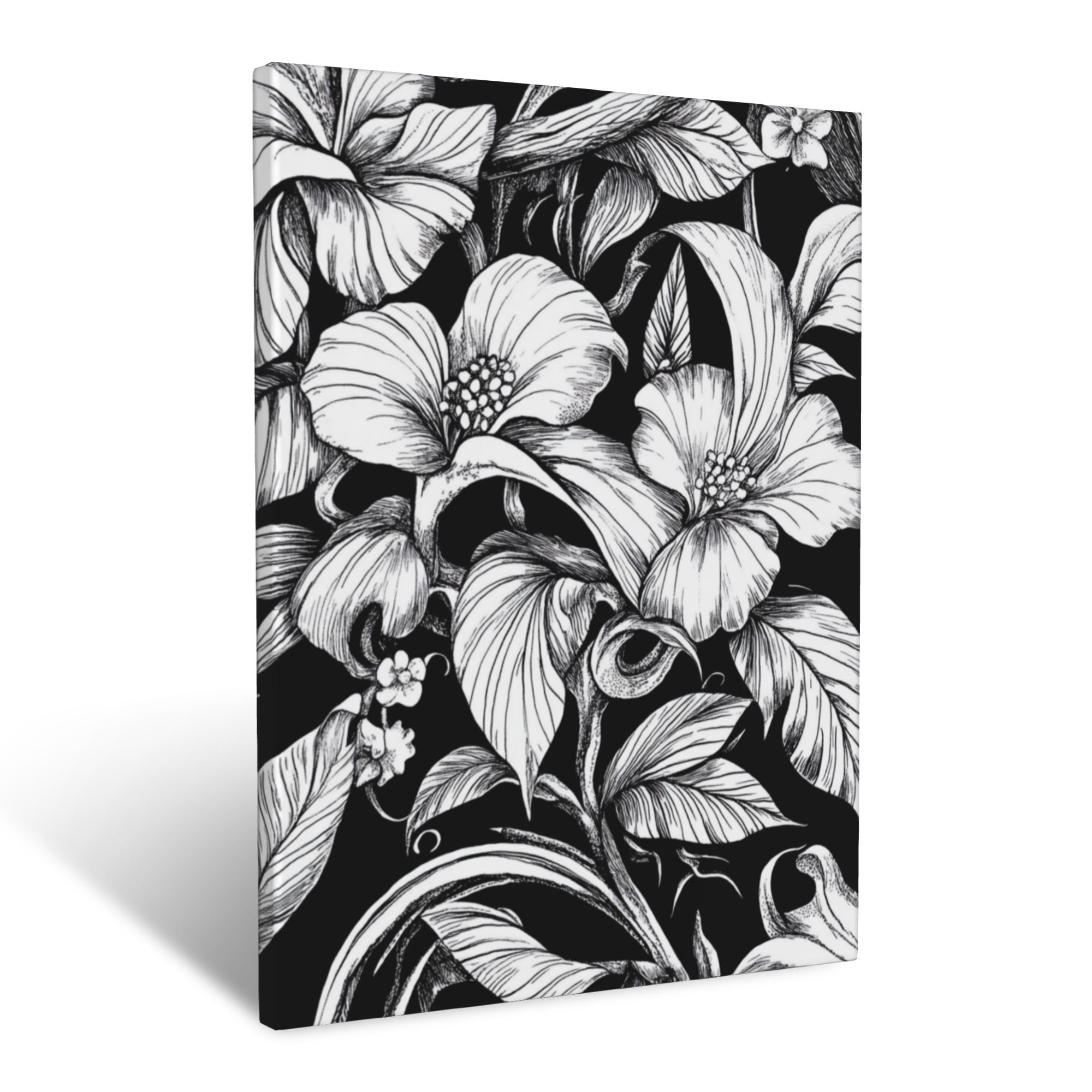 CozyNet Hand Drawn Pattern Of Tropical Plants With Curling Vines ...