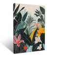 CozyNet Hand Drawn Tropical Scene Of Exotic Flora, Large Leafy Plants ...