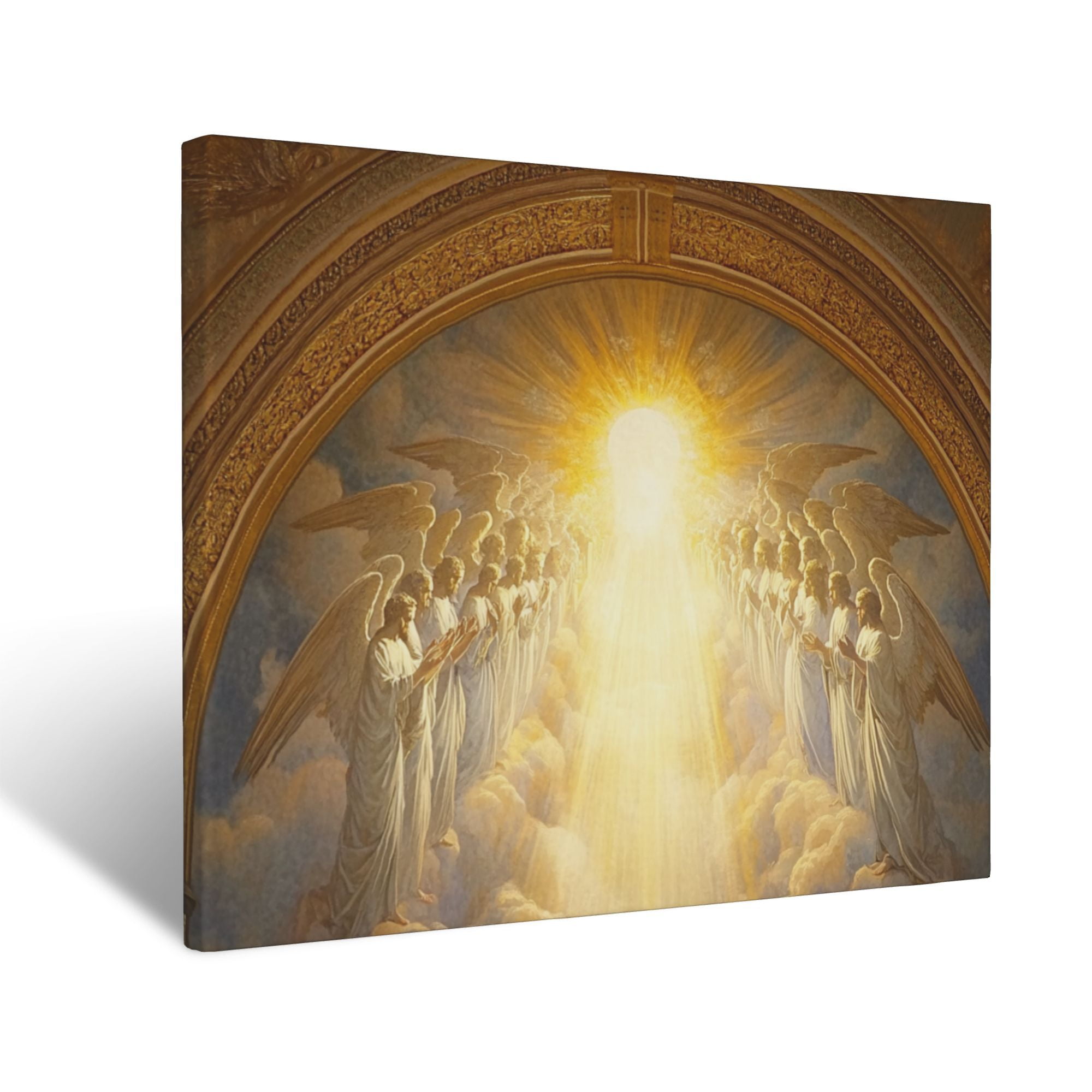 CozyNet Heavenly Golden Gate Opening To A Path Of Light, With Angels ...