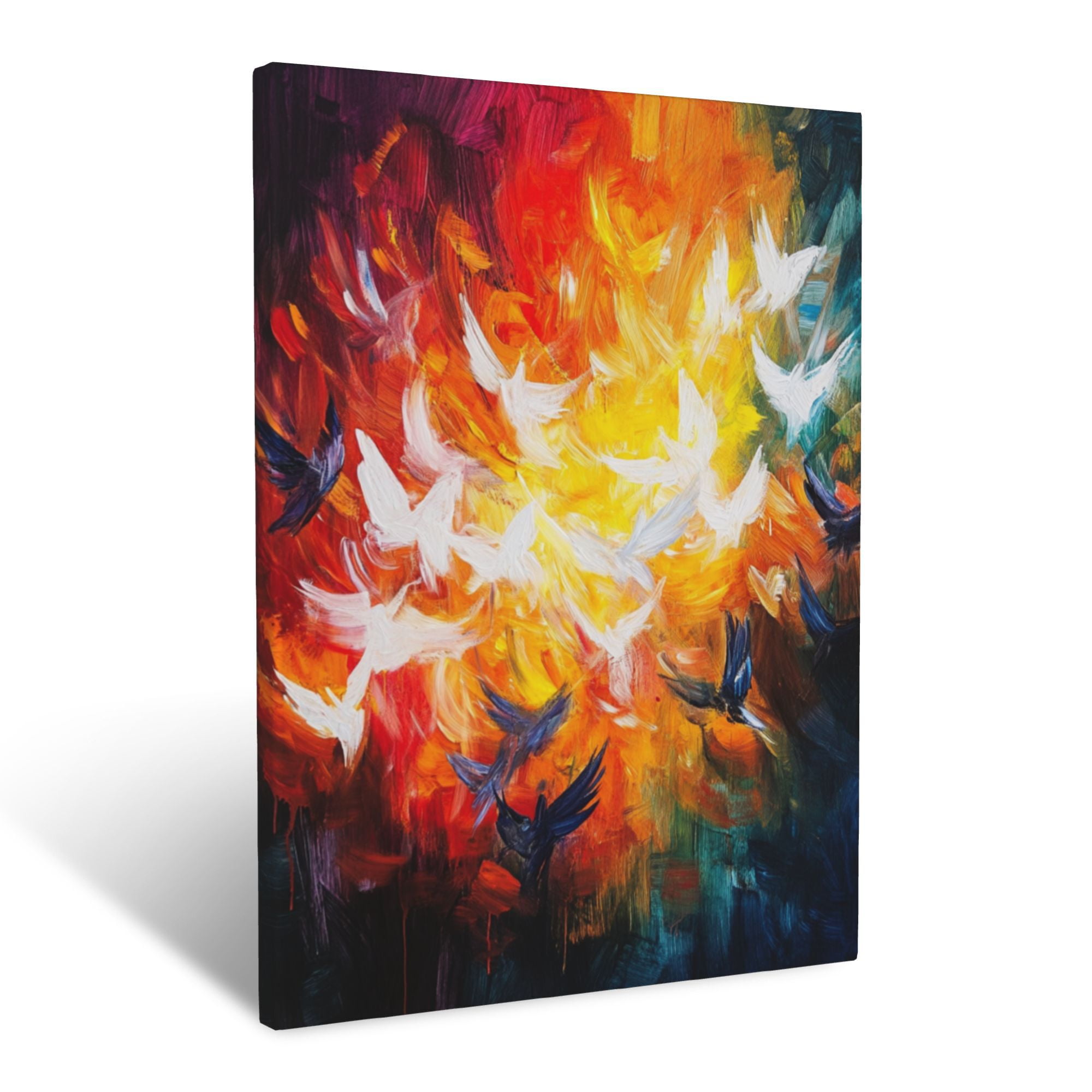 CozyNet The Holy Spirit Descending At Pentecost Vibrant Flames & Divine ...