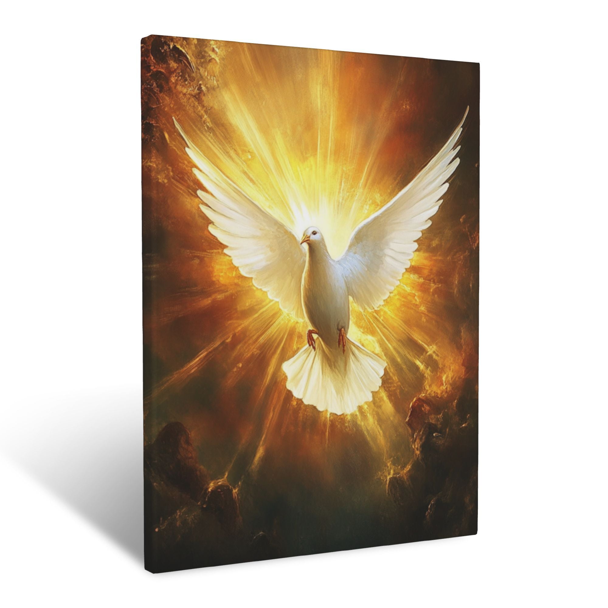 CozyNet The Holy Spirit As A Radiant Dove Descending With Golden Rays ...