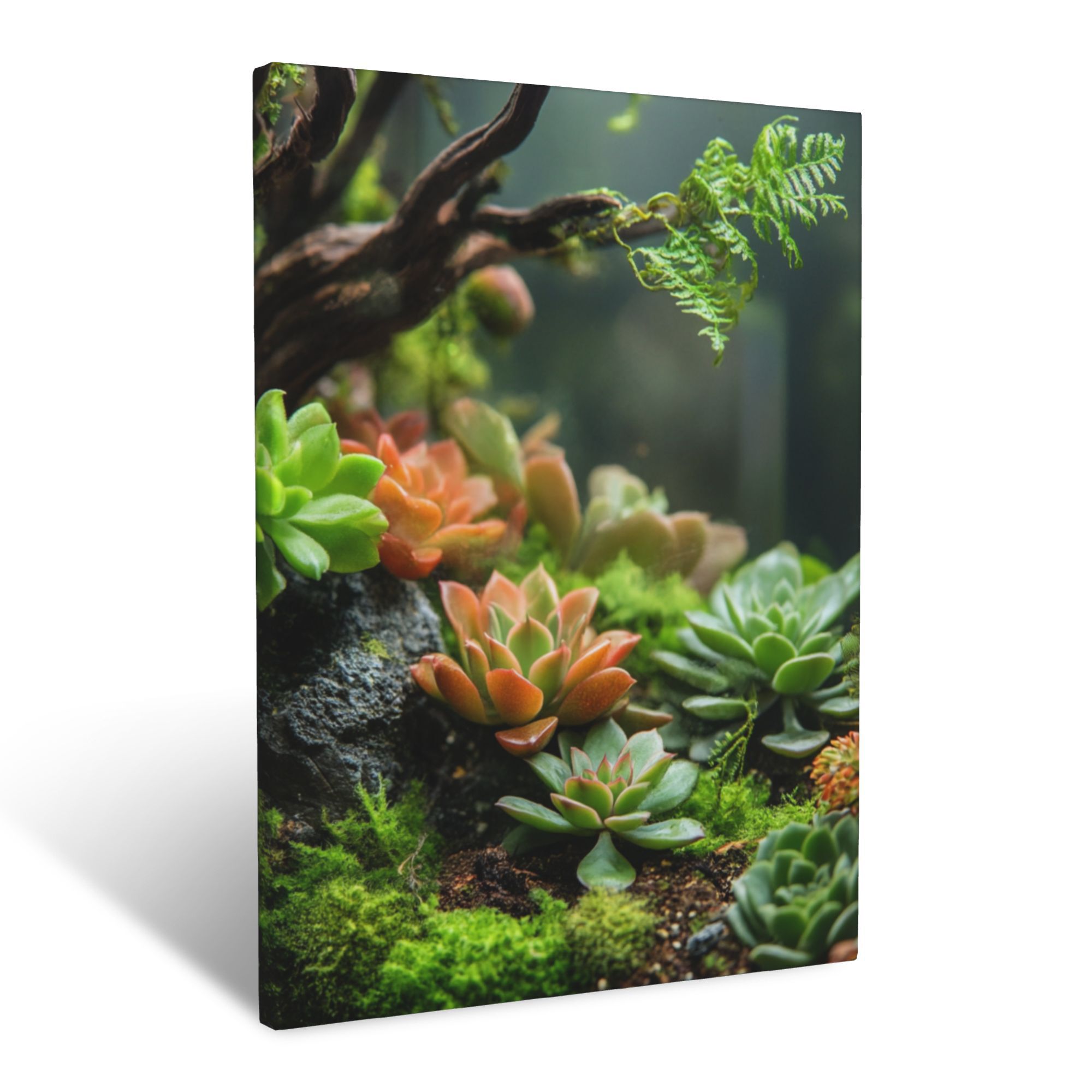 CozyNet Intricate Terrarium Scene Filled With Succulents & Miniature ...