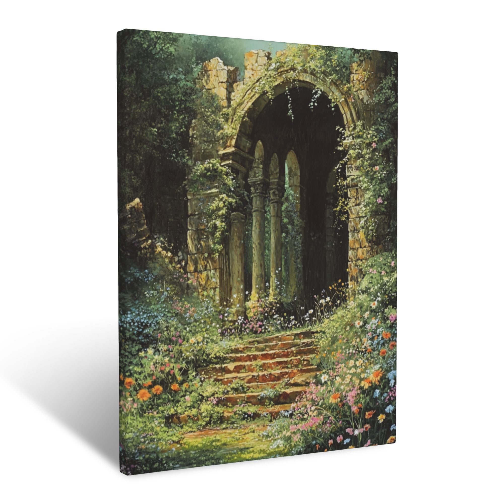 CozyNet Ivy Draped Ruins Overgrown With Wildflowers In A Hidden Forest ...