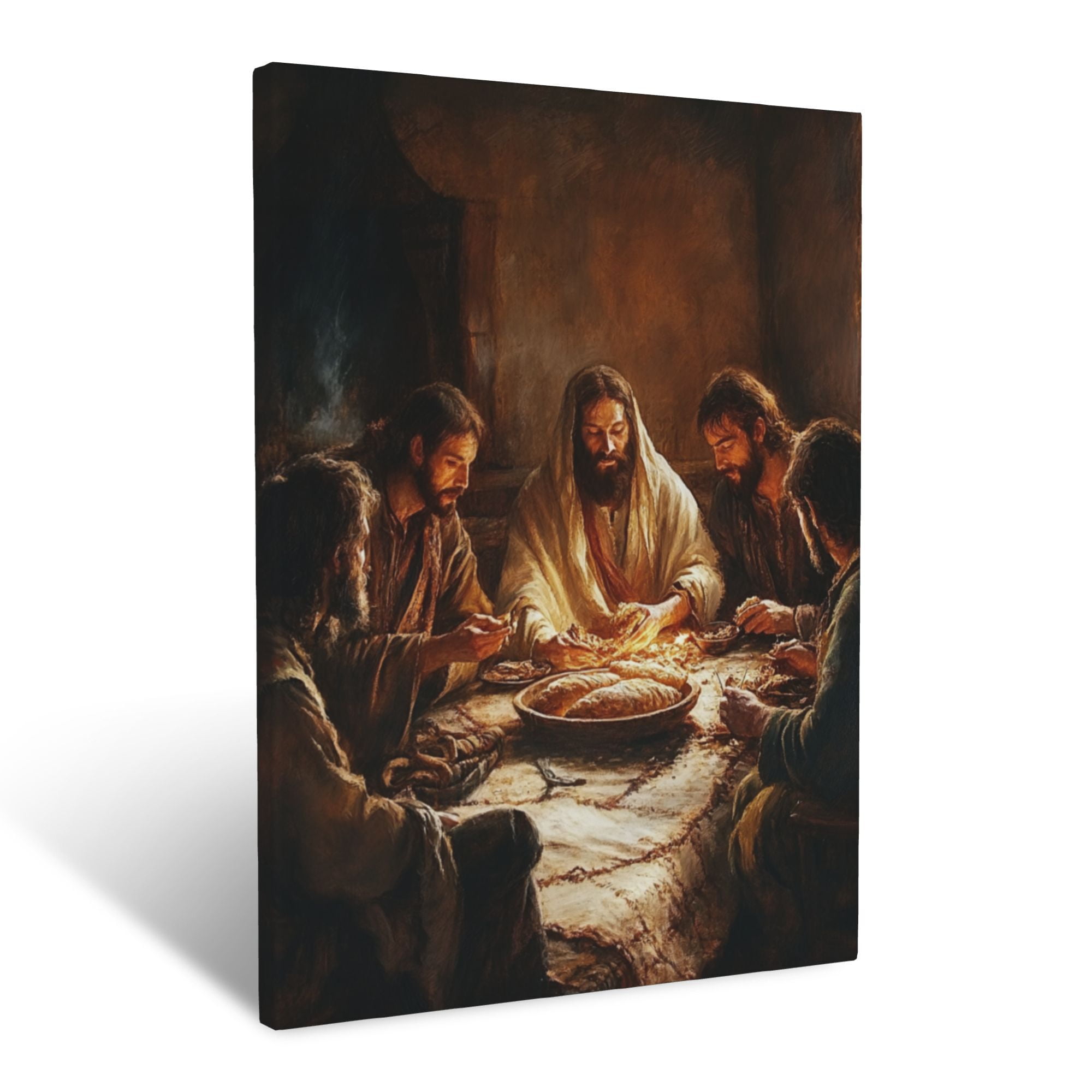 CozyNet Jesus Breaking Bread With Disciples Warm Light & Details Of ...