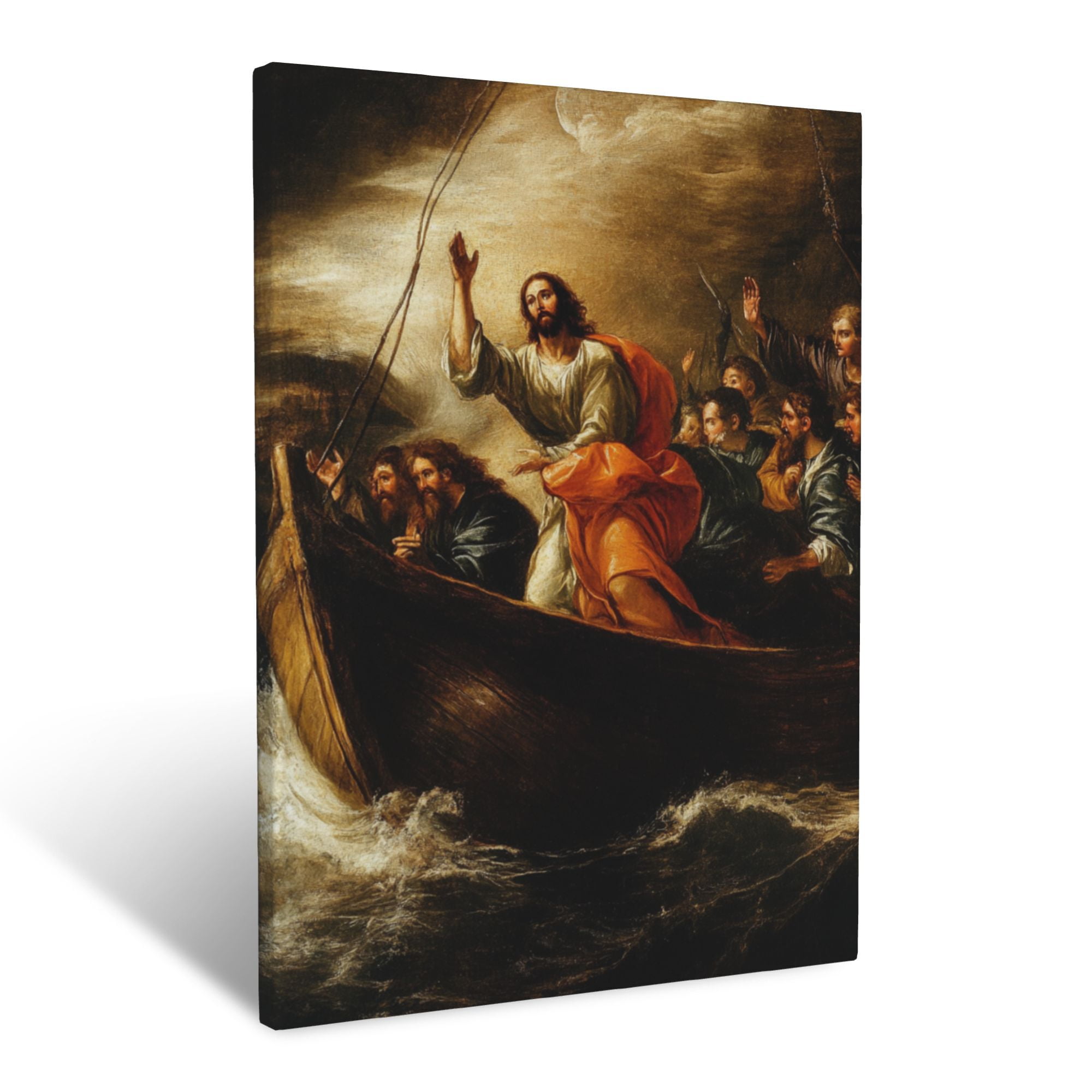 CozyNet Jesus Calming Stormy Sea Commanding Peace With Disciples ...