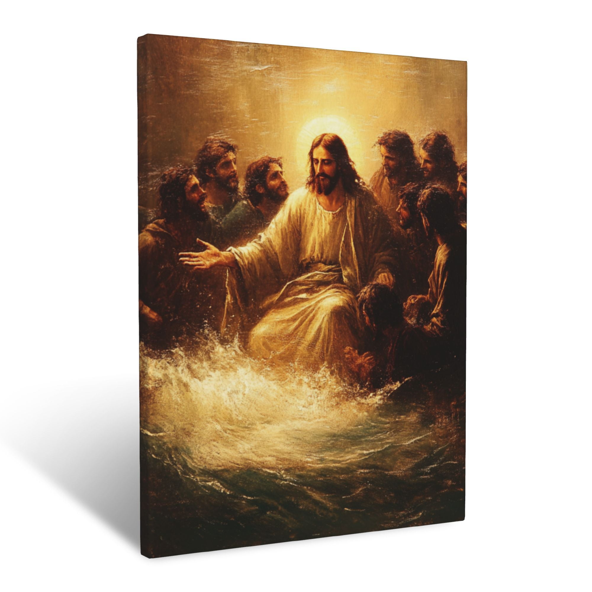 CozyNet Jesus Calming Waters Of Storm Glowing Faith Spreading Peace ...