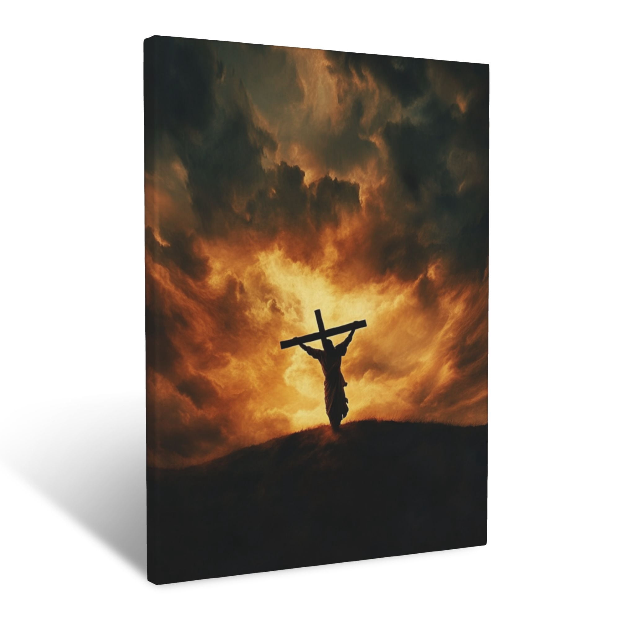 CozyNet Jesus Carrying The Cross Under A Dramatic Sky The Ultimate Act ...