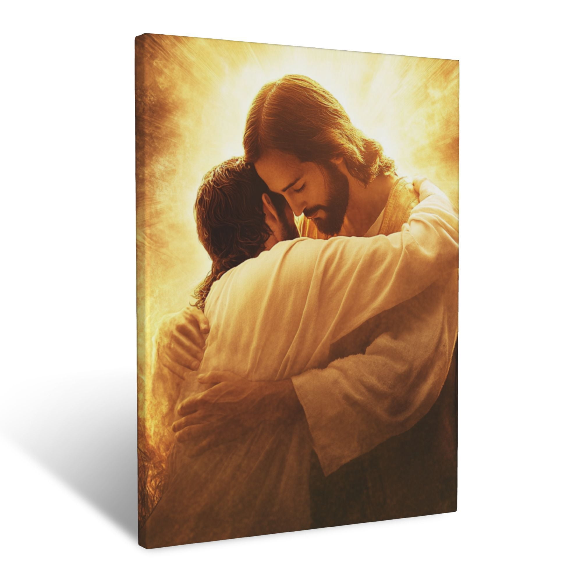 CozyNet Jesus Comforting A Sinner With Open Arms Under A Radiant ...