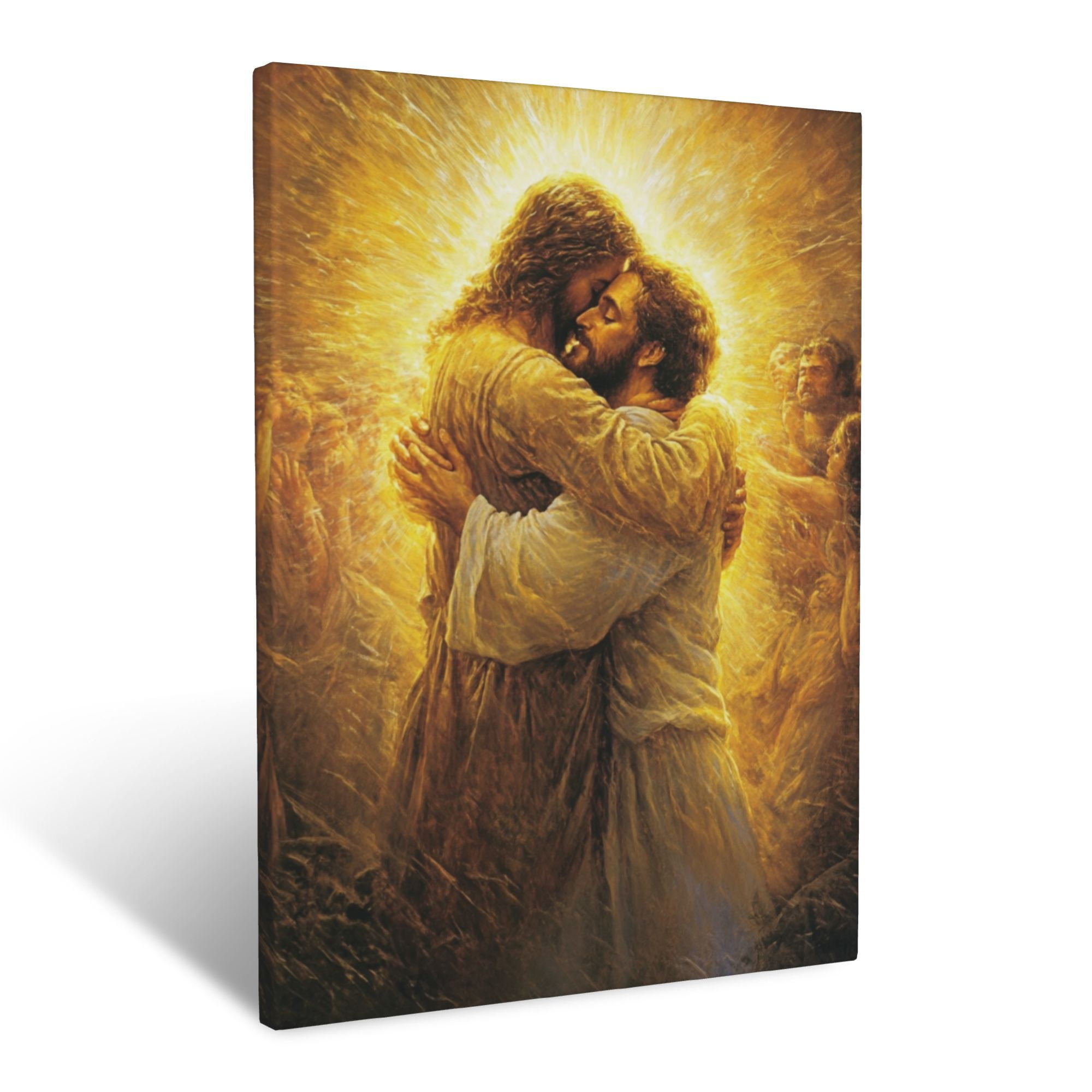 CozyNet Jesus Embracing The Faithful Glowing Scene Of Love And Divine ...
