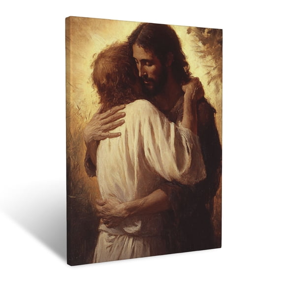 CozyNet Jesus Embracing A Sinner Under The Warmth Of A Divine Heavenly ...