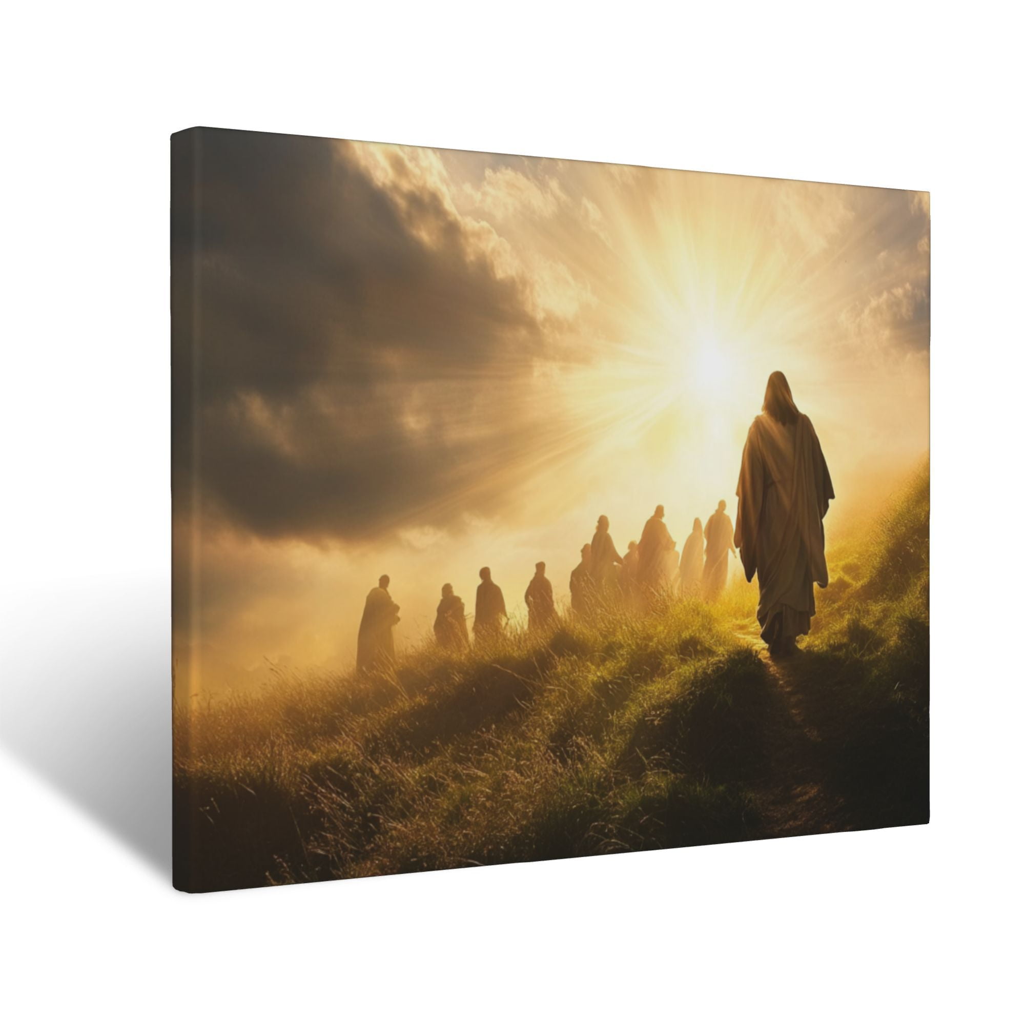 CozyNet Jesus Glowing On A Peaceful Hillside, Walking With Followers ...