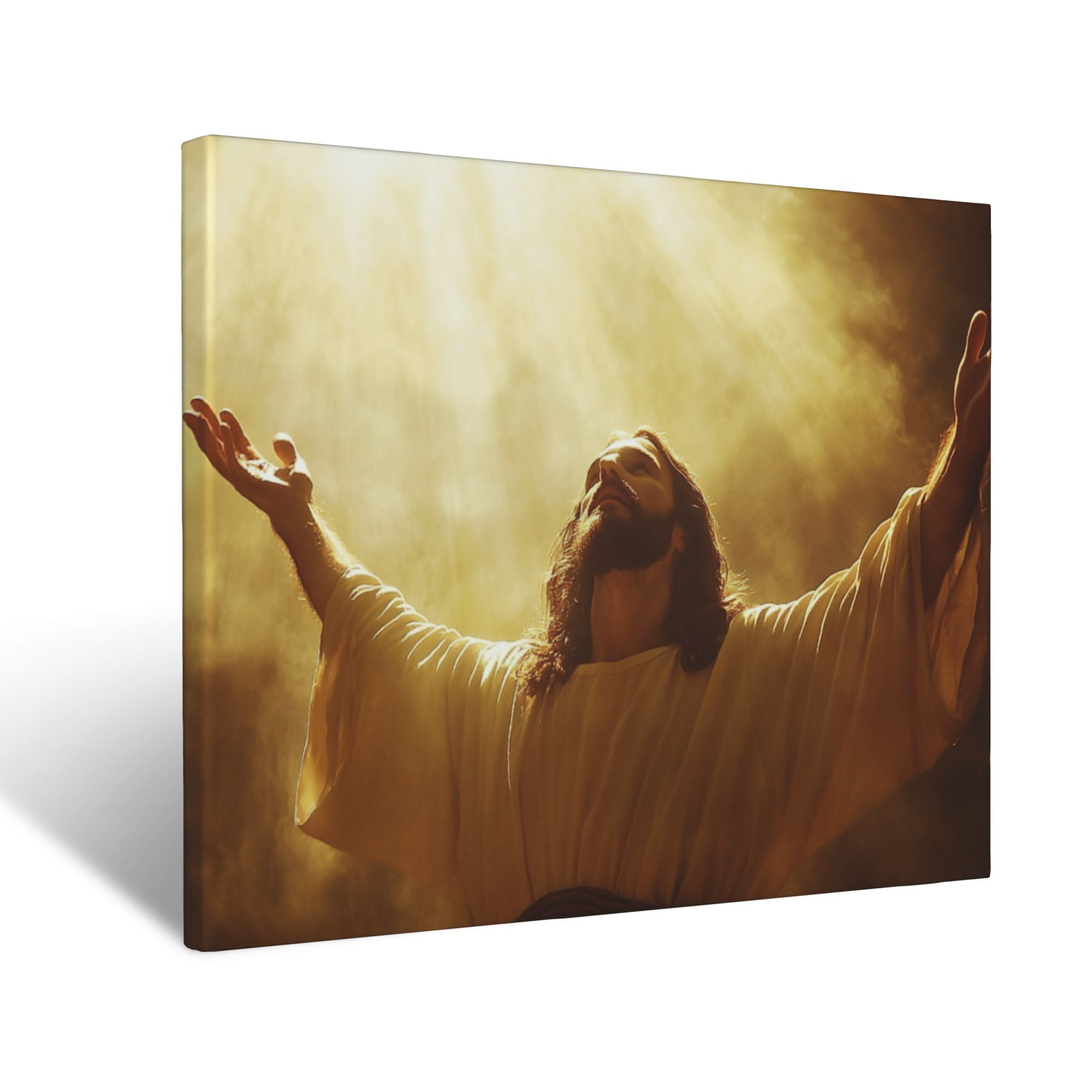 CozyNet Jesus With Glowing Radiant Arms Open Wide Tender Moment ...
