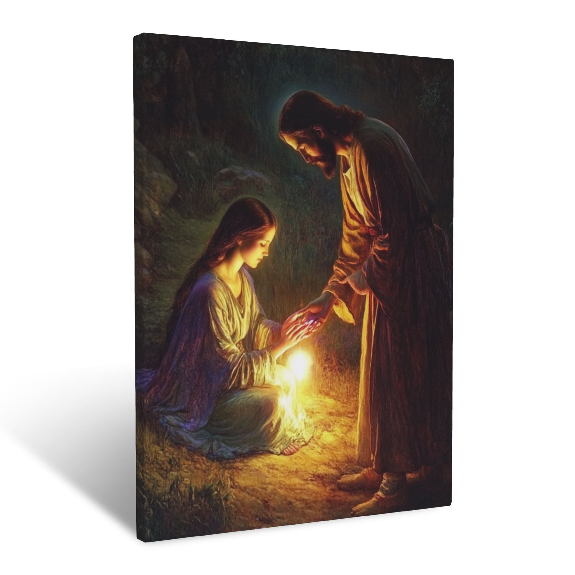 CozyNet Jesus Healing A Woman Glowing Hand Sacred Compassion & Radiant ...