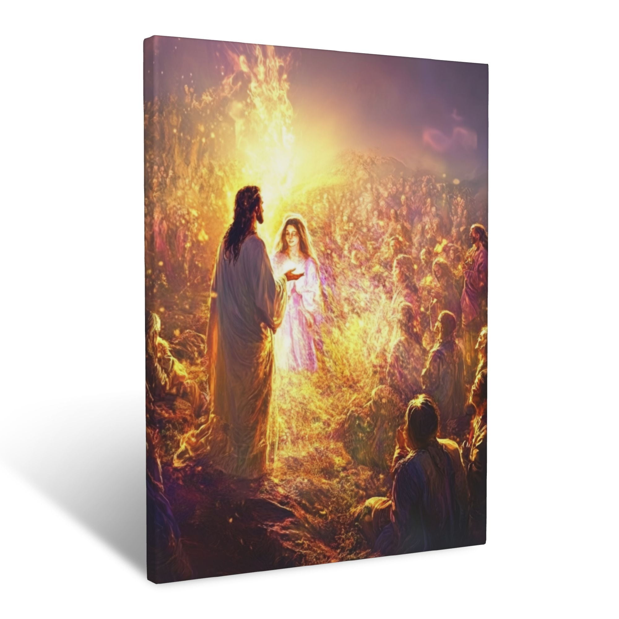CozyNet Jesus Healing A Glowing Woman In A Peaceful Crowd Of Followers ...