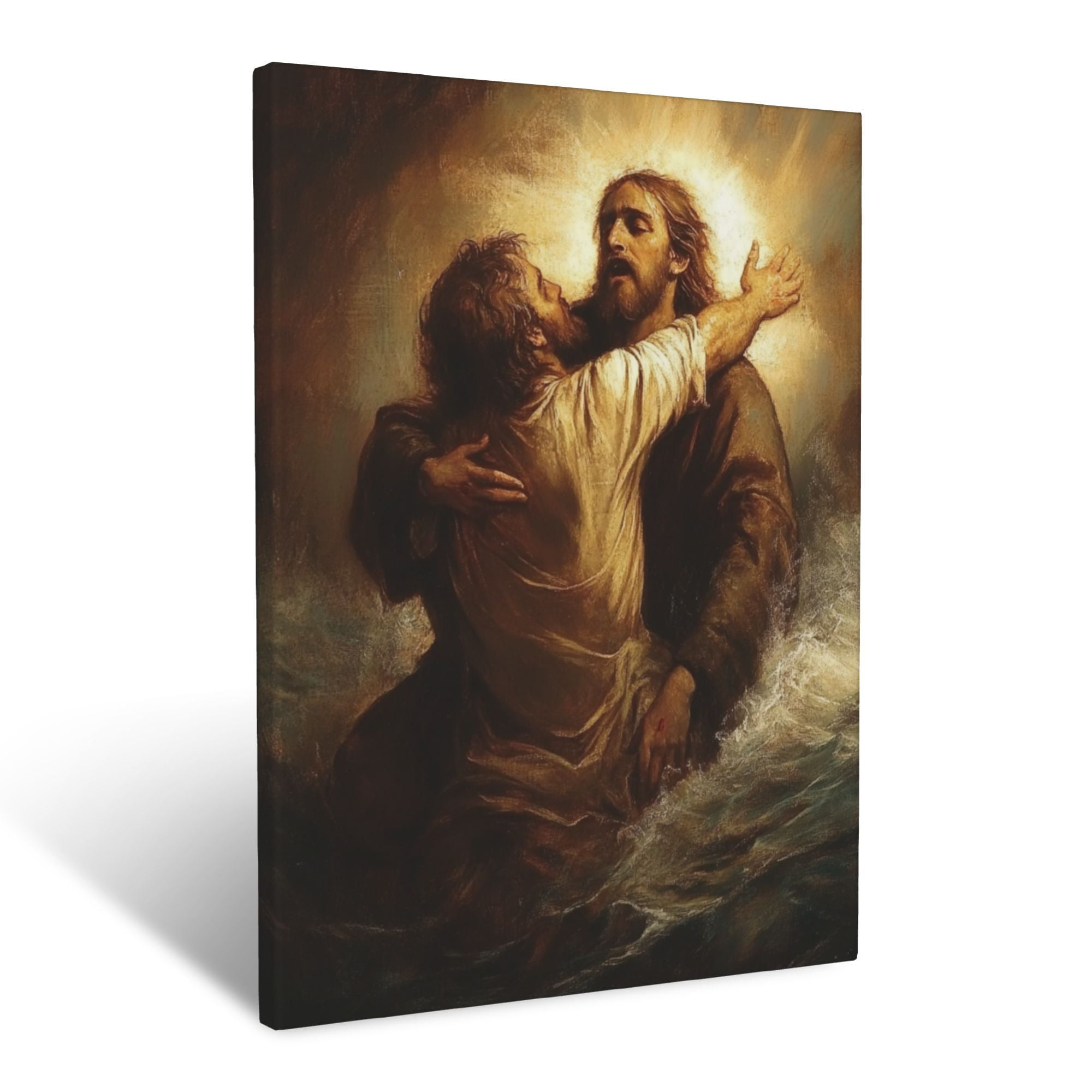 CozyNet Jesus Lifting Peter From Stormy Waters With Compassion And ...