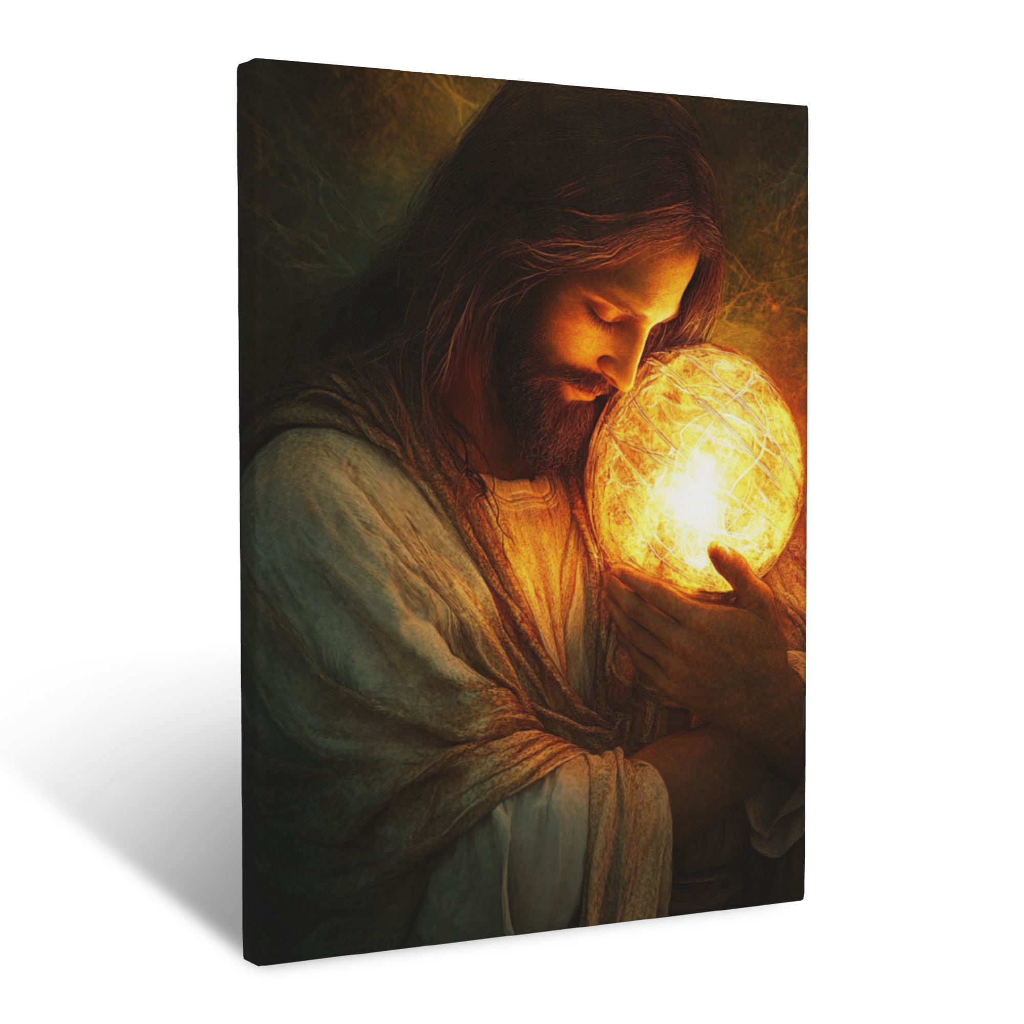 CozyNet Jesus As The Light Of The World Glowing Lamp Held In A Sacred ...