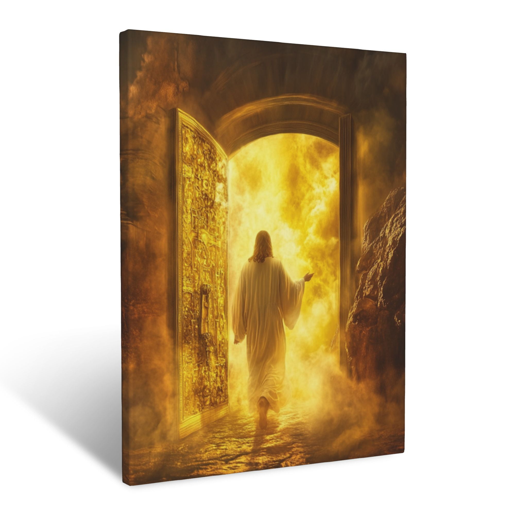 CozyNet Jesus Opening Heaven Gates Radiant Divine Light Pouring Through ...