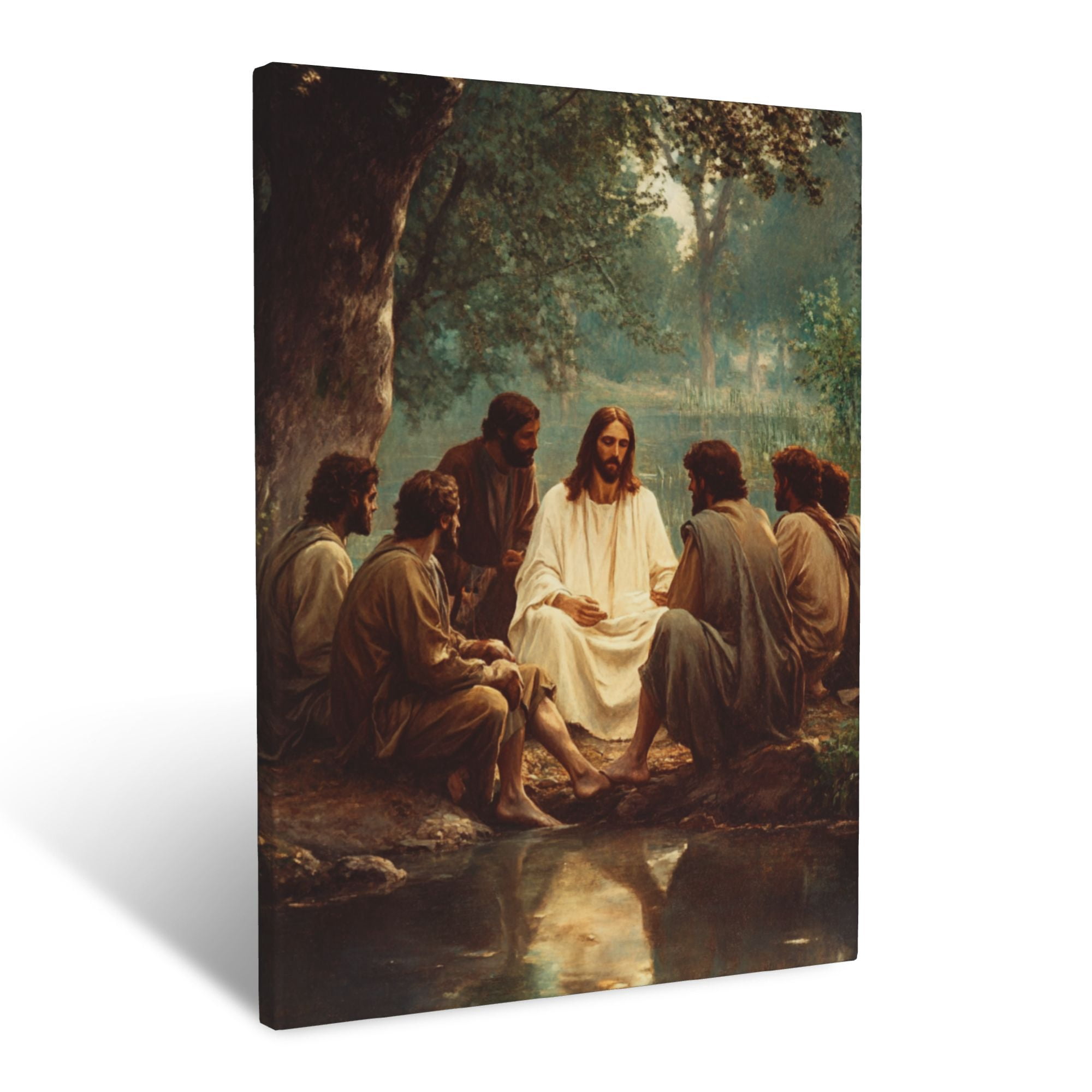CozyNet Jesus Seated By A Glowing Lake With Disciples Divine Wisdom ...