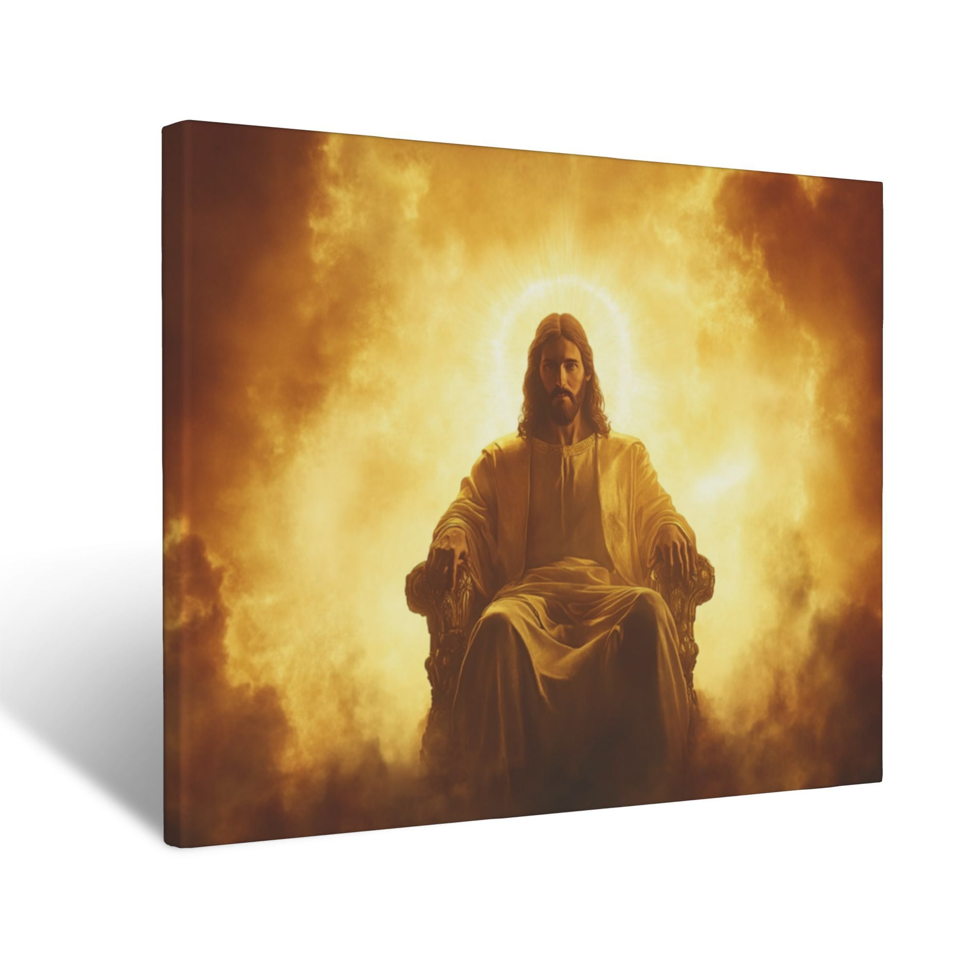 CozyNet Jesus Seated On A Glowing Throne Of Light Majestic Scene Symbolizing Glory, Kingship ...