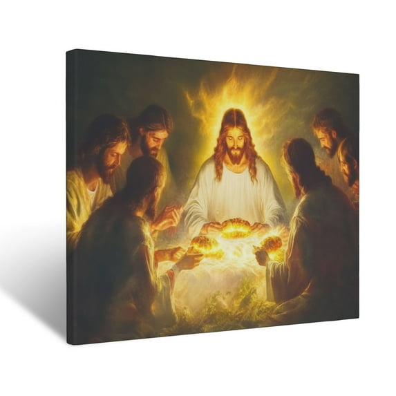 CozyNet Jesus Seated With His Disciples, Breaking Glowing Bread ...