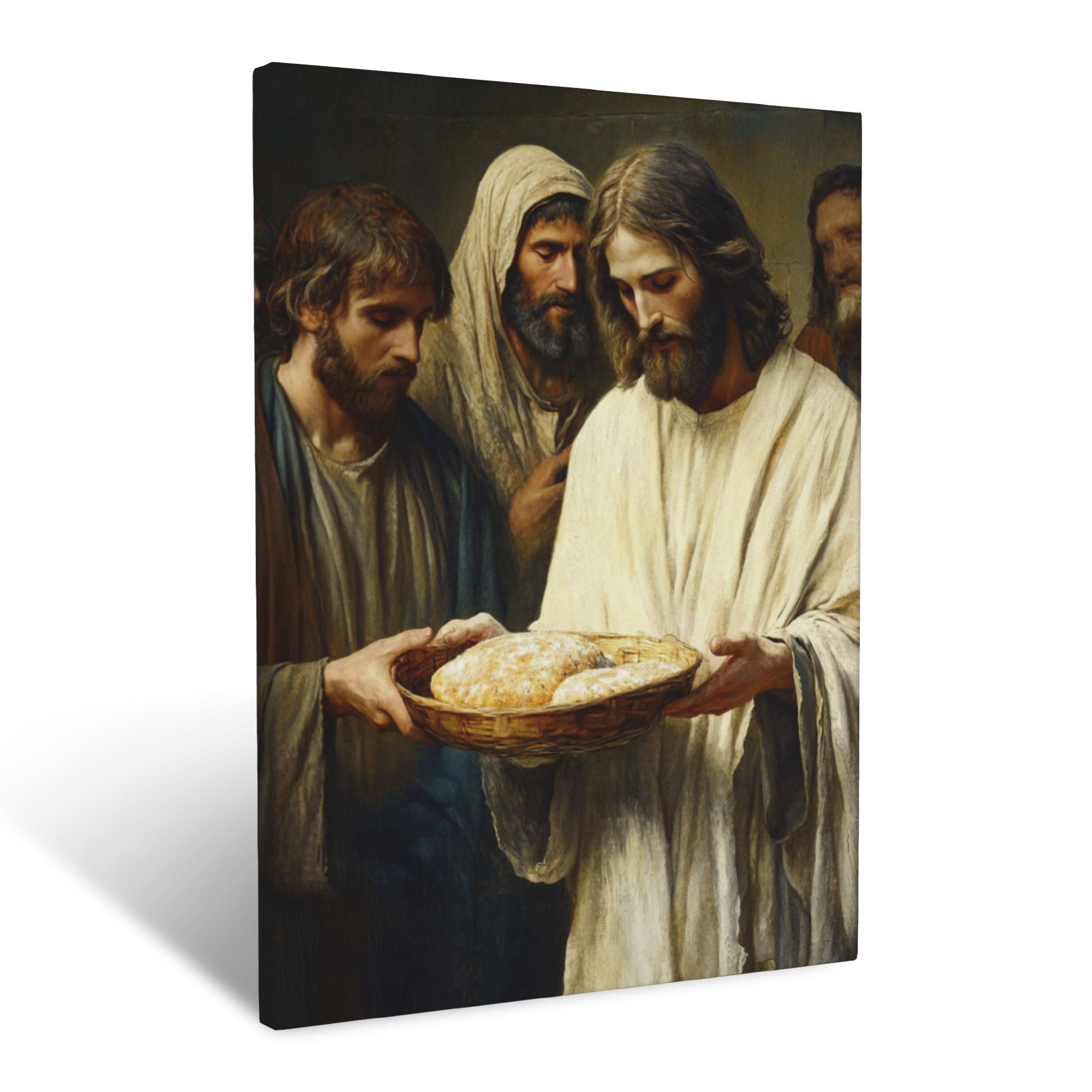 CozyNet Jesus Sharing Bread With The Poor Glowing With Compassion ...